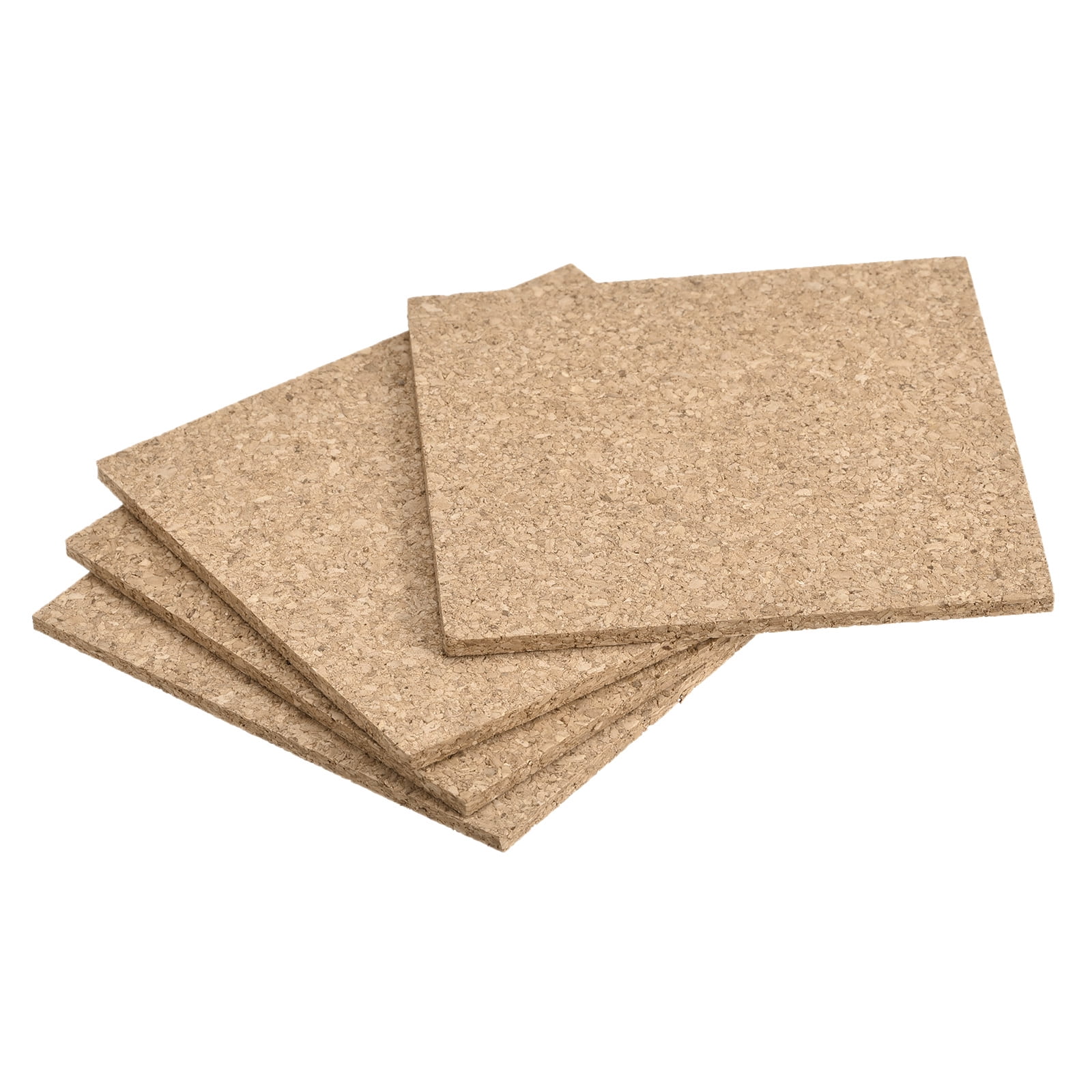 Uxcell 90x90x3mm Square Coasters Cork Cup Mat Pad for Tableware 4 Pack ...