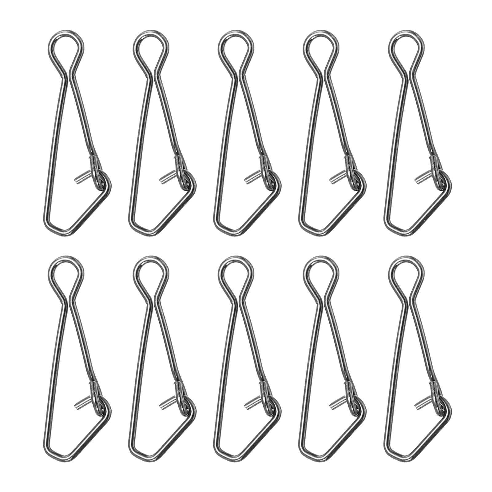 Uxcell 92Lbs Stainless Steel Fishing Snaps Swivels Clips Quick Change ...