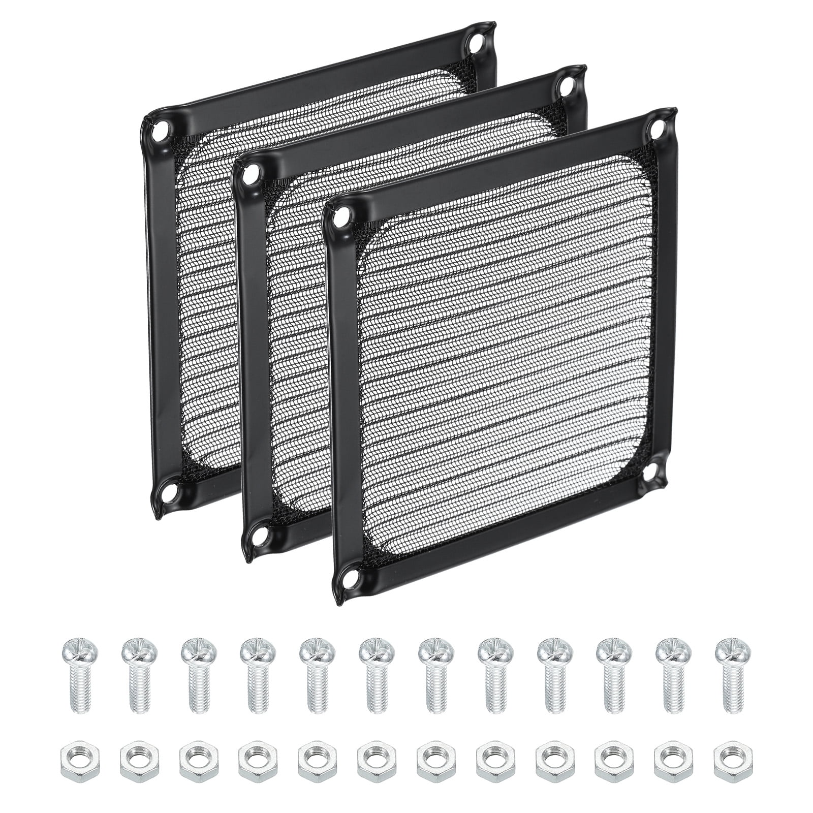 Uxcell 92mm Fan Filter Grill with Screws, 3 Pack Stainless Steel Mesh ...