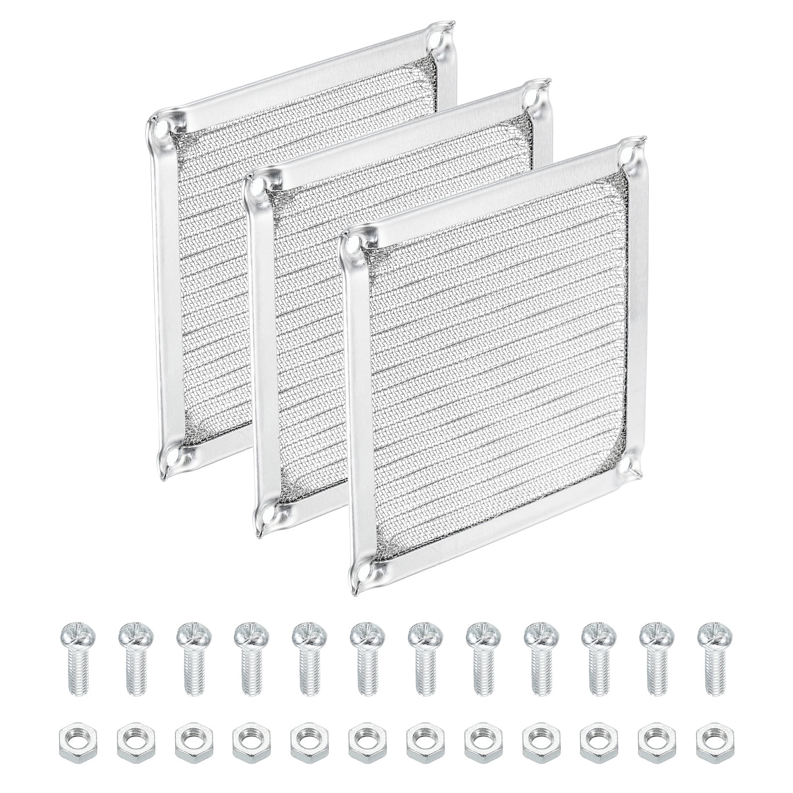 Uxcell 92mm Fan Filter Grill with Screws, 3 Pack Stainless Steel Mesh ...