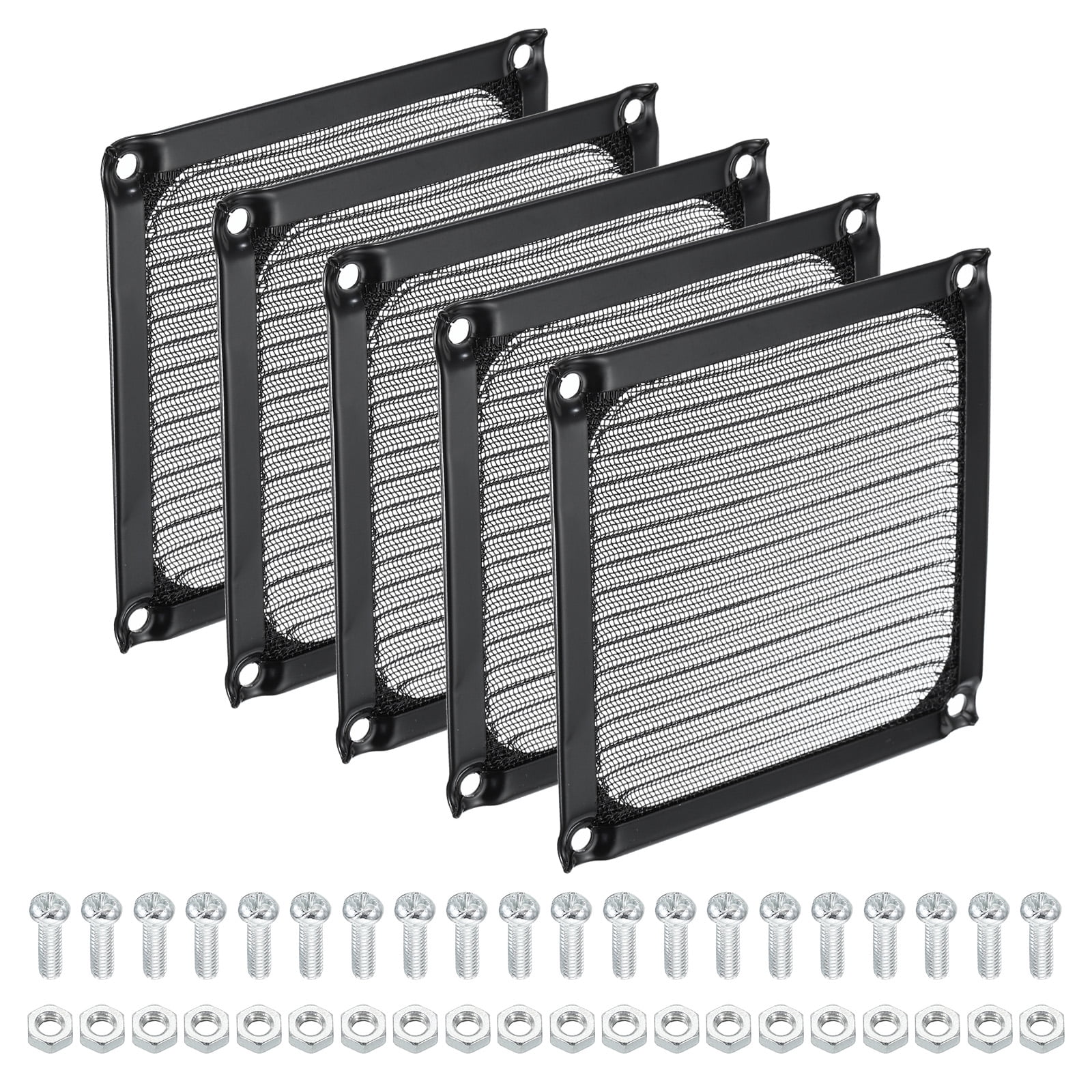 Uxcell 92mm Fan Filter Grill with Screws, 5 Pack Stainless Steel Mesh ...