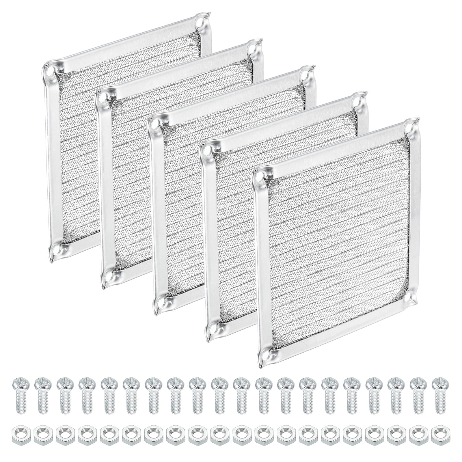 Uxcell 92mm Fan Filter Grill with Screws, 5 Pack Stainless Steel Mesh ...