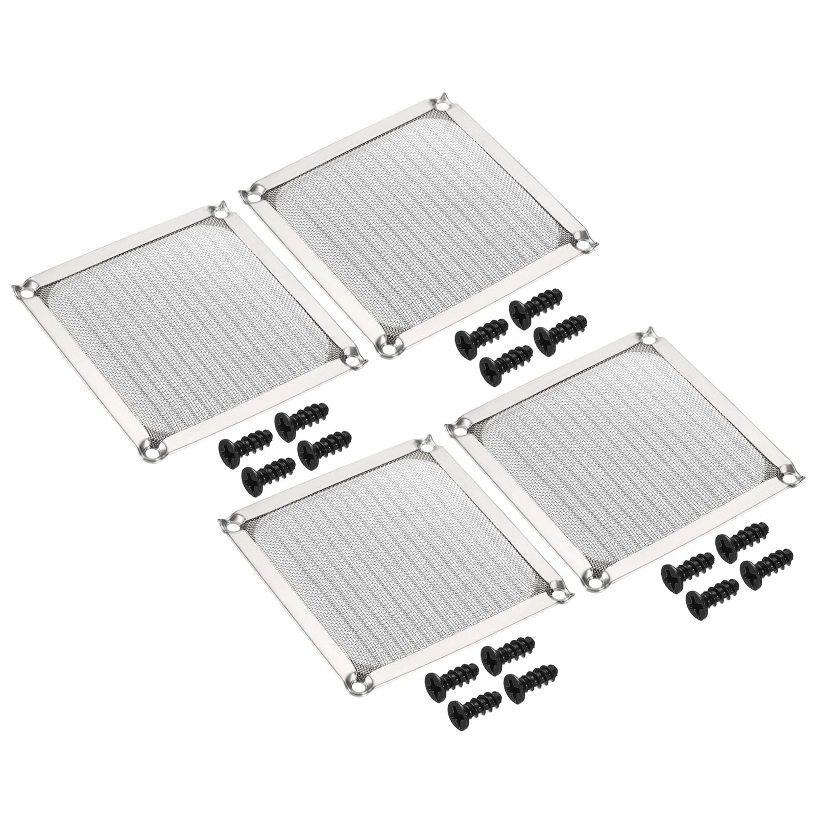 Uxcell 92mm Fan Filter Grills with Screws Aluminum Frame Stainless ...