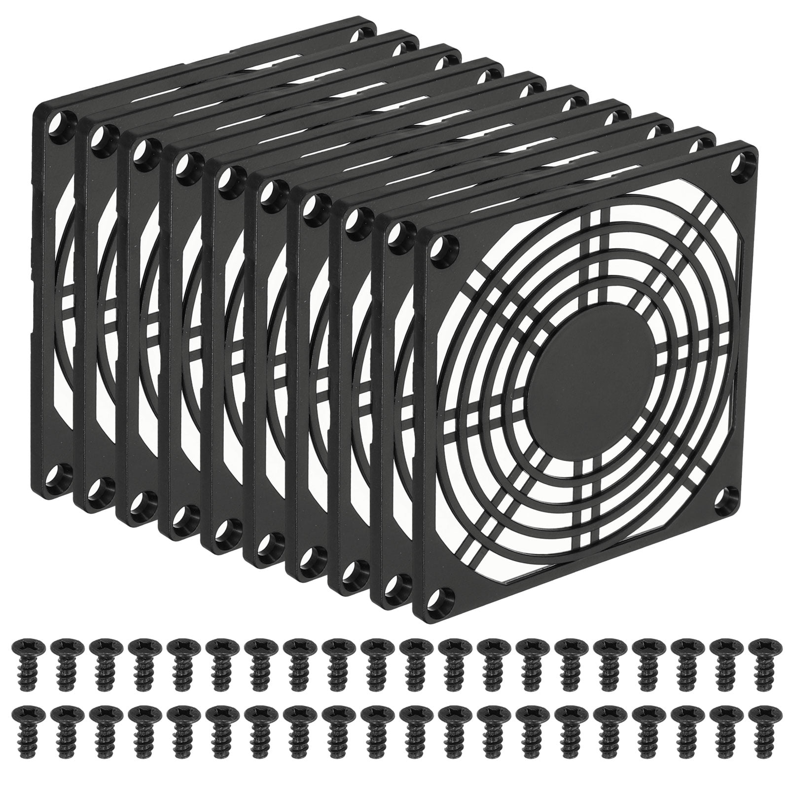 Uxcell 92mm Fan Grill with Screws 10pcs ABS Ventilator Grill Protector ...