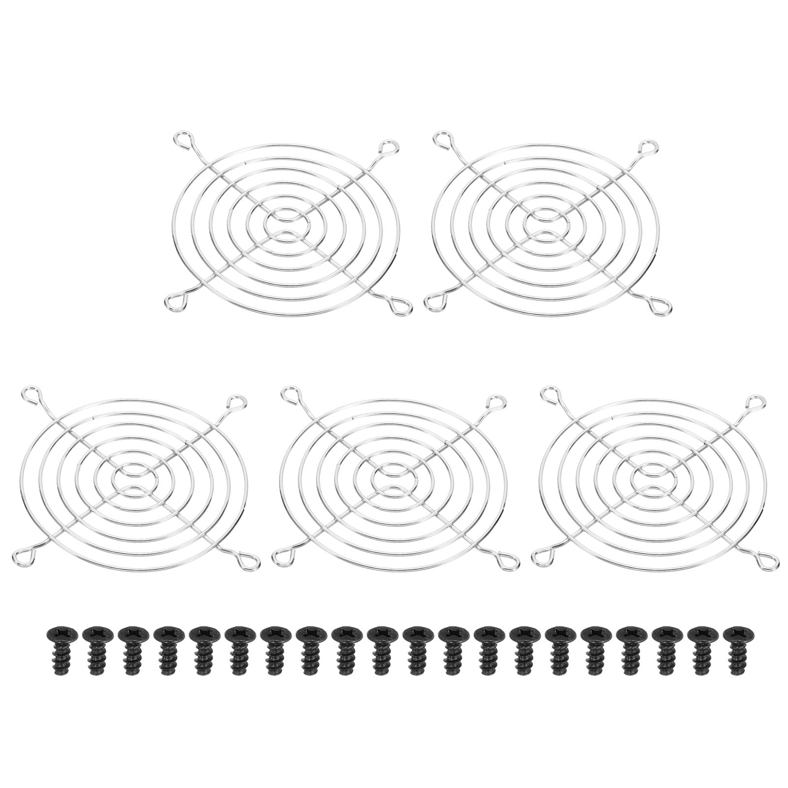 Uxcell 92mm Fan Grill with Screws 5pcs Metal Ventilator Grill Cover ...