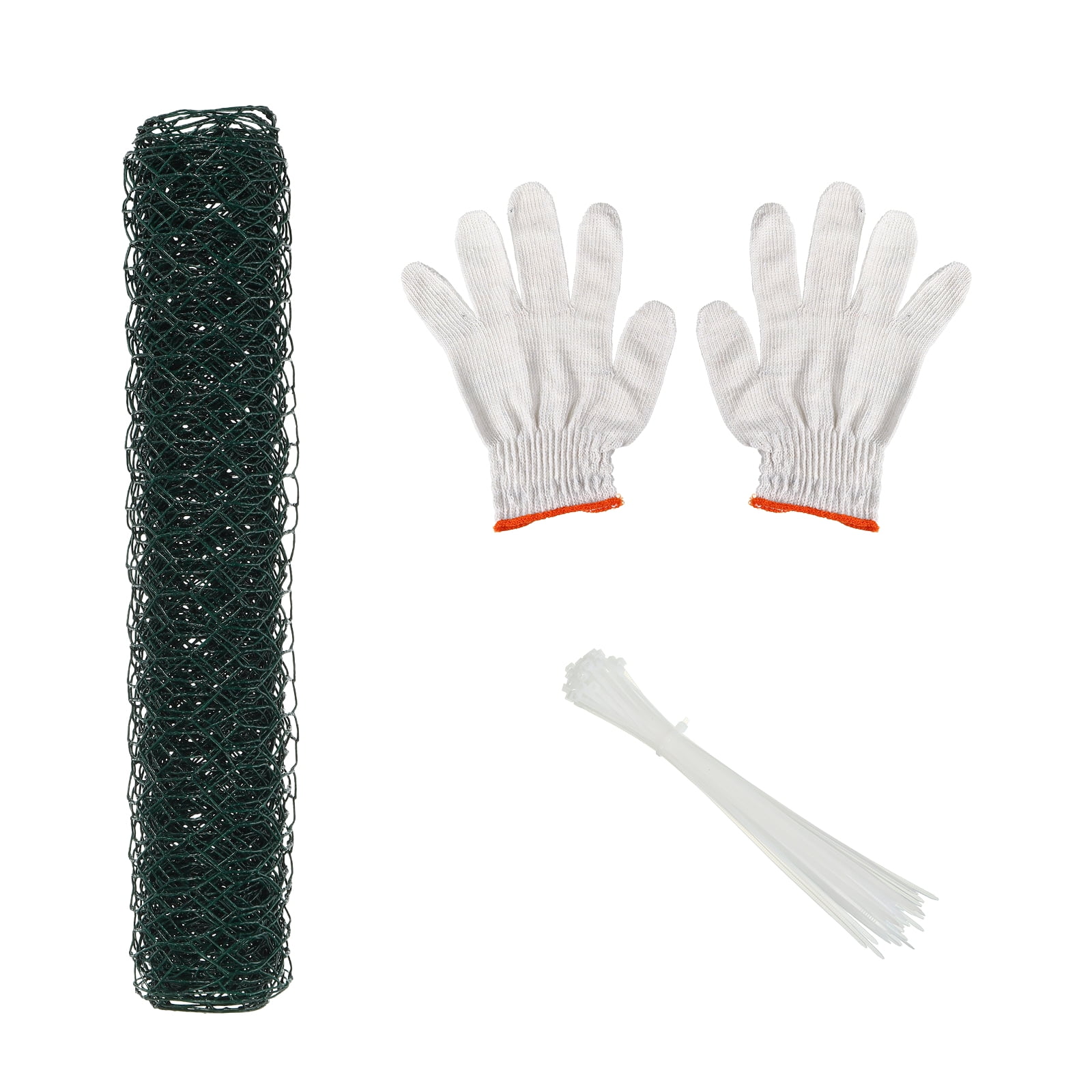 Uxcell 95"x12" Chicken Wire Mesh 0.6 Inch Hexagonal PVC Coated Chicken ...