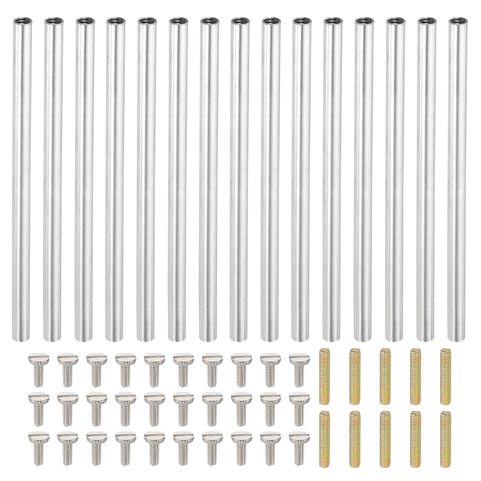 Uxcell 95mm (3.7") Round Coupling Nuts Kit, M4 Thread Connector with ...