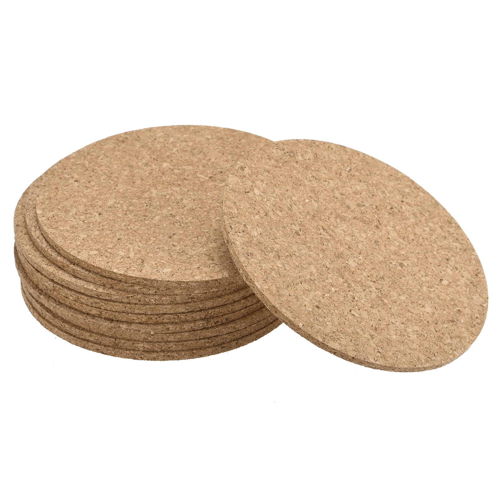 Uxcell 95mm(3.74") Round Coasters 3mm Thick Cork Cup Mat Pad for ...