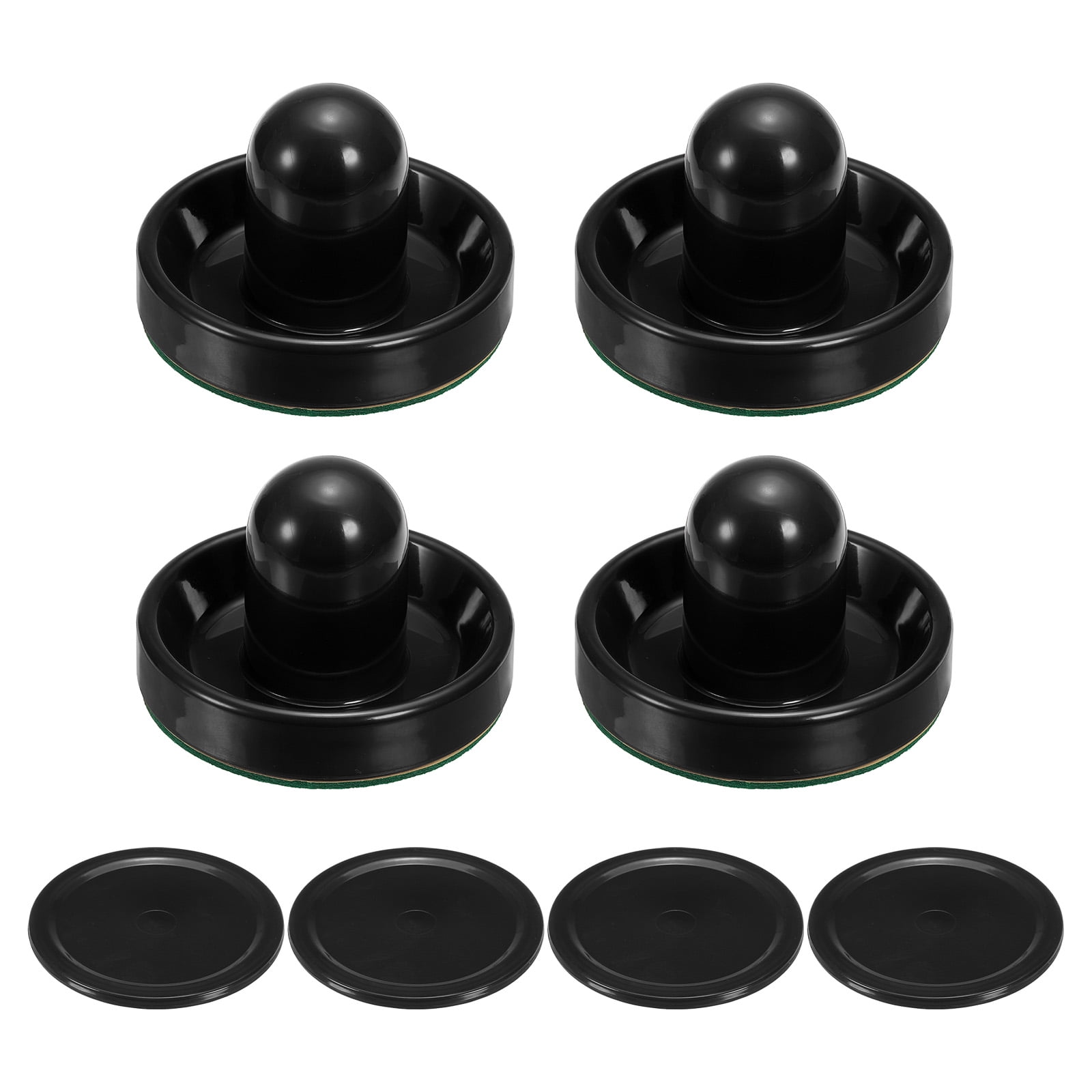 Uxcell 96mm Air Hockey Pushers Black with Pads and 4Pcs Air Hockey ...