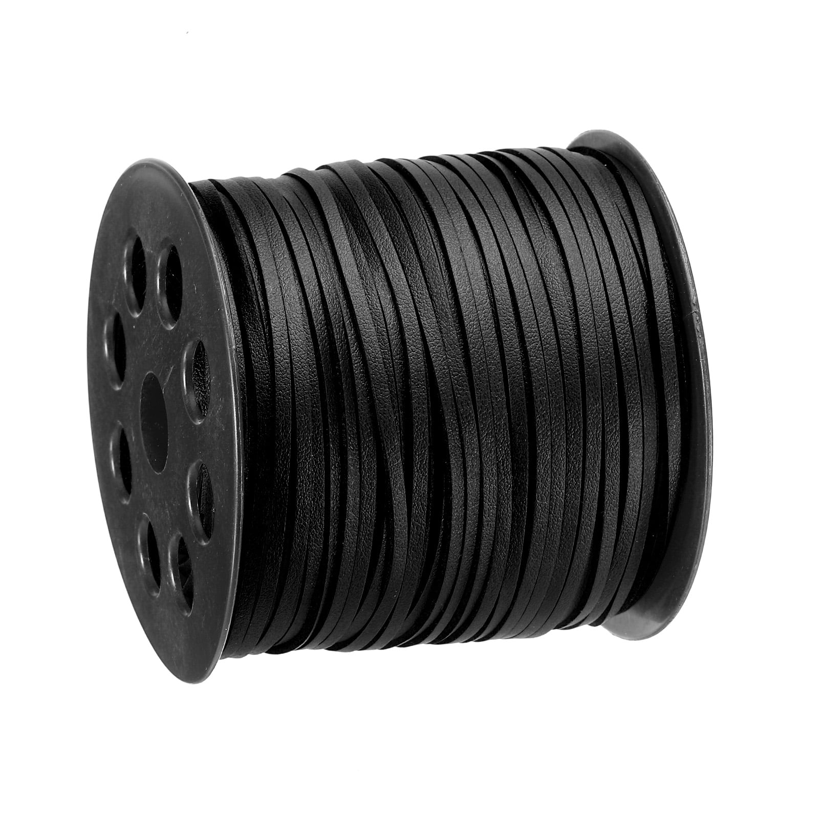 Uxcell 98.42 Yards 2.6mm Flat Leather Cord Suede String for DIY Crafts ...