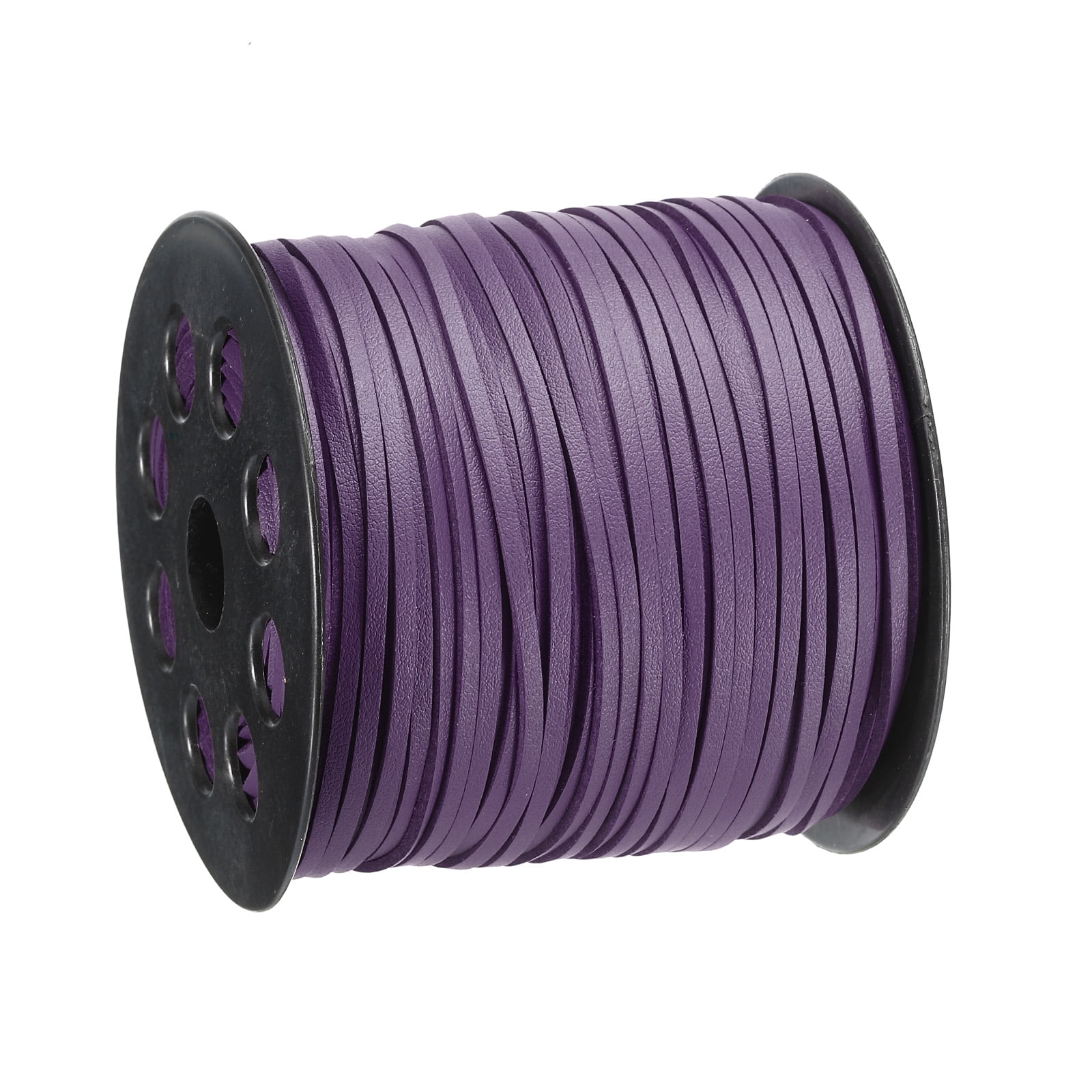Uxcell 98.42 Yards 2.6mm Flat Leather Cord Suede String for DIY Crafts ...