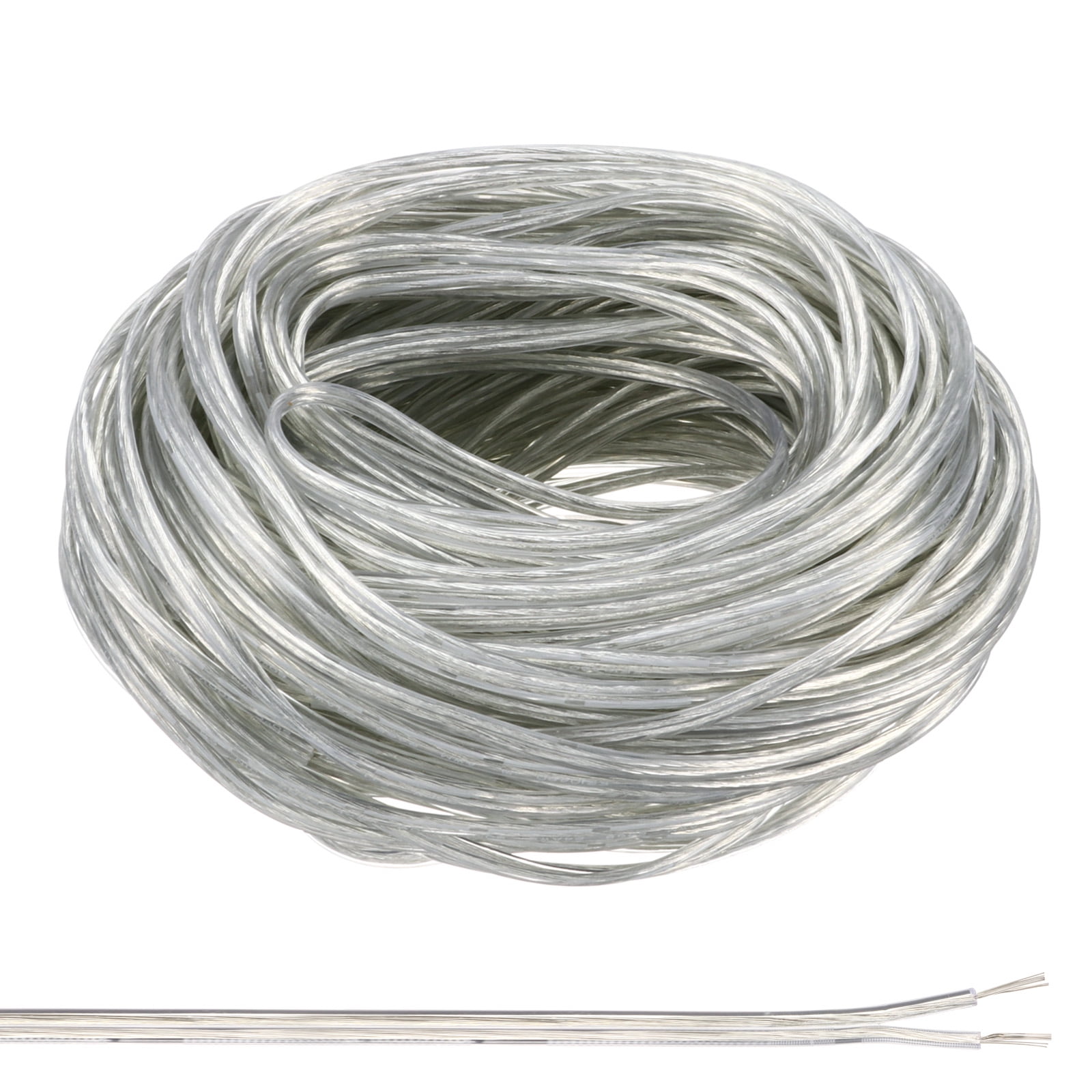 Uxcell 98.4Ft 24/2 PVC Covered Wire, 300V Electronic Wire Insulated Heat Resistant Electronical ...