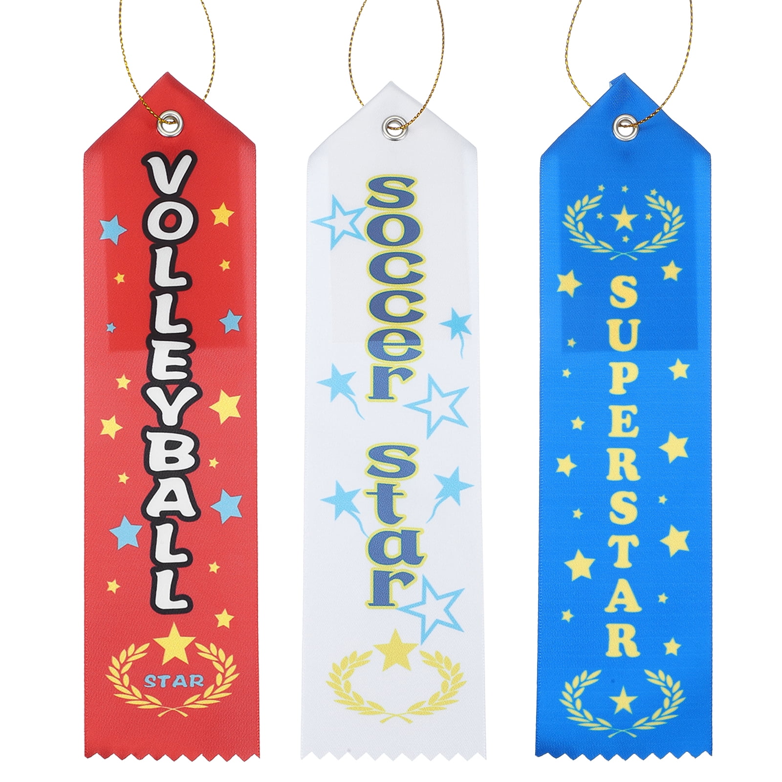 Uxcell 99 Pcs Award Ribbons, 8 x 2 Inch Soccer Star/VOLLEYBALL ...