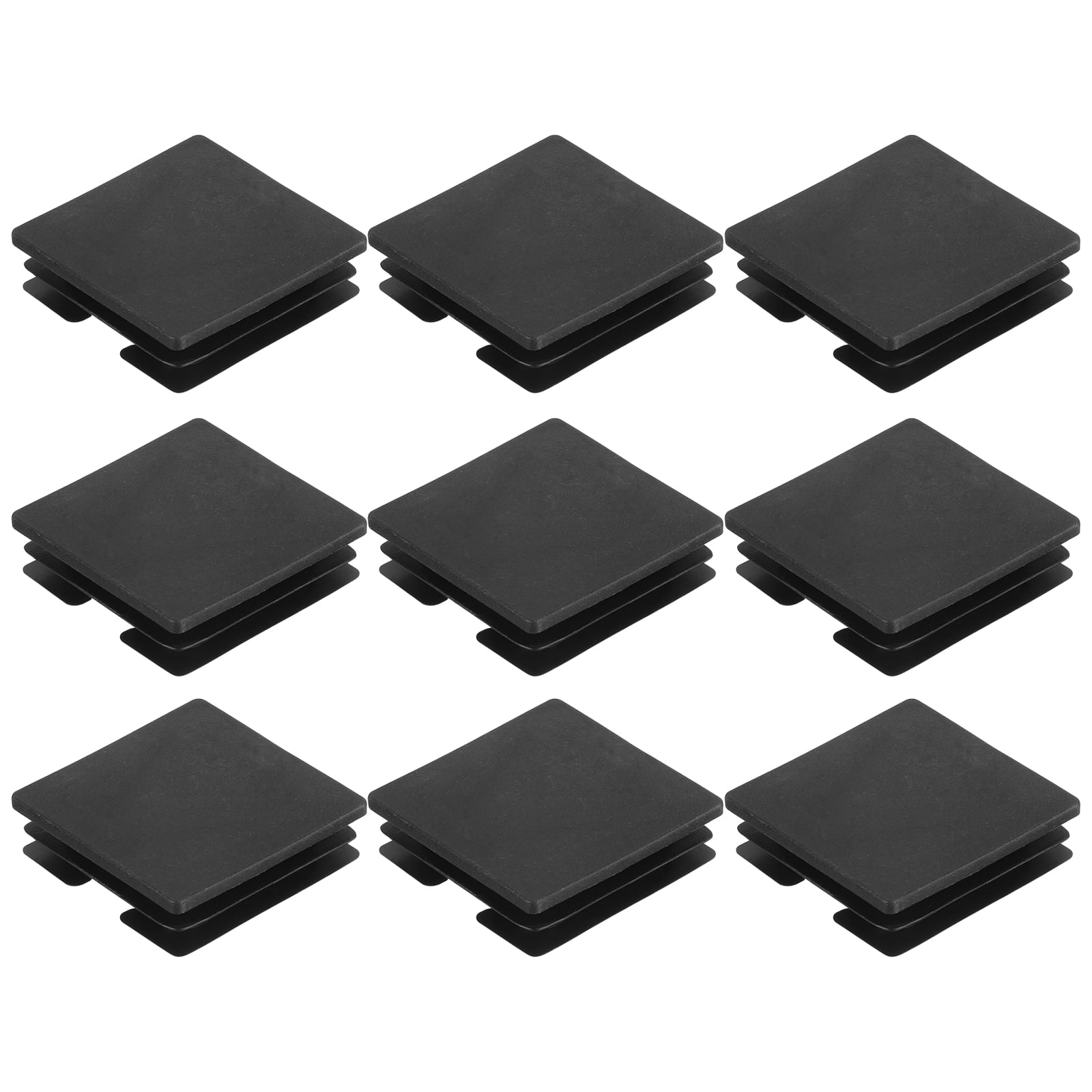 Uxcell 9Pack Square Plastic Plug Insert, 2.95" x 2.95" Black Plastic ...