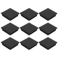 Uxcell 9Pack Square Plastic Plug Insert, 3.15" x 3.15" Black Plastic ...