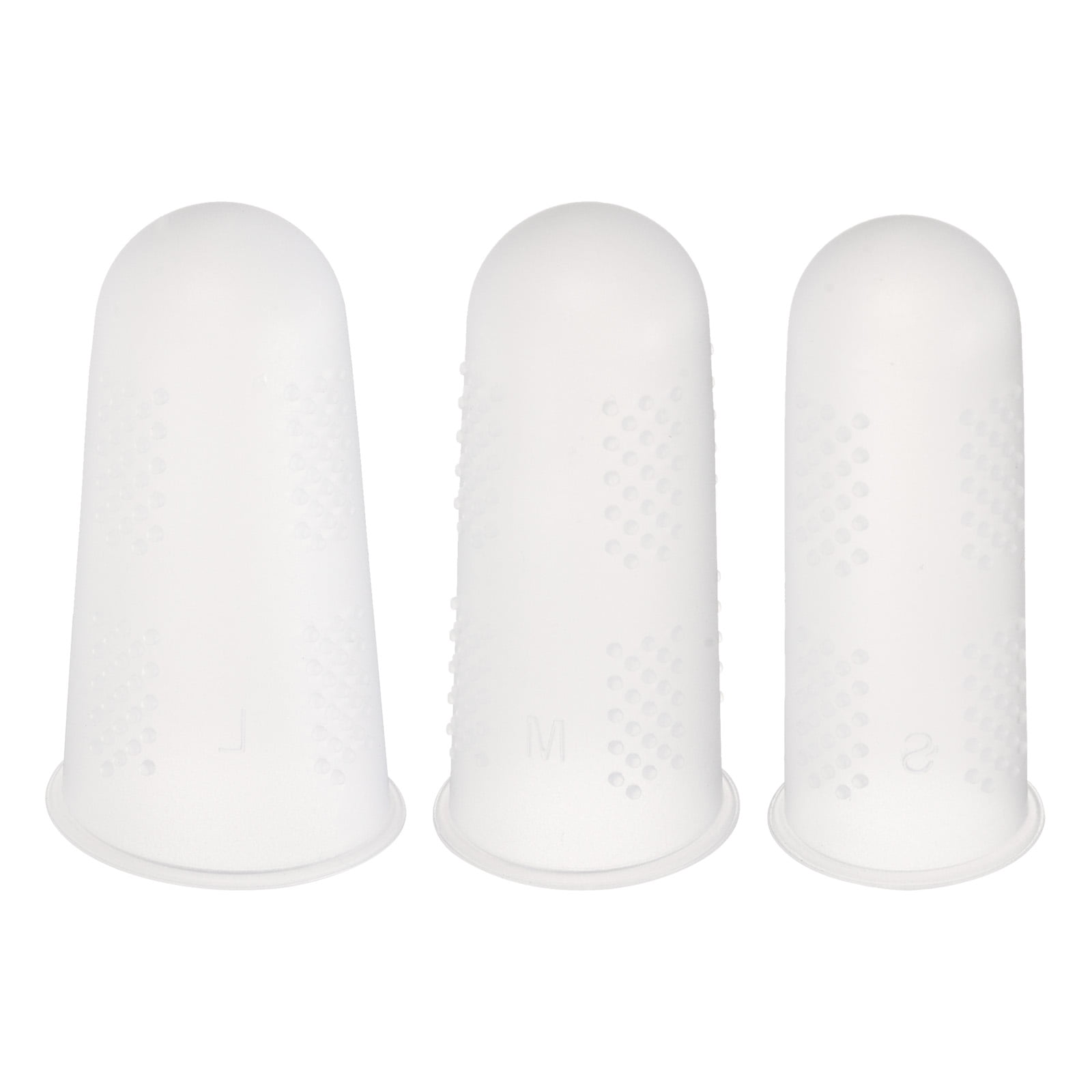Uxcell 9Pcs Rubber Fingers Tips Finger Protectors Silicone Thimble 3 ...