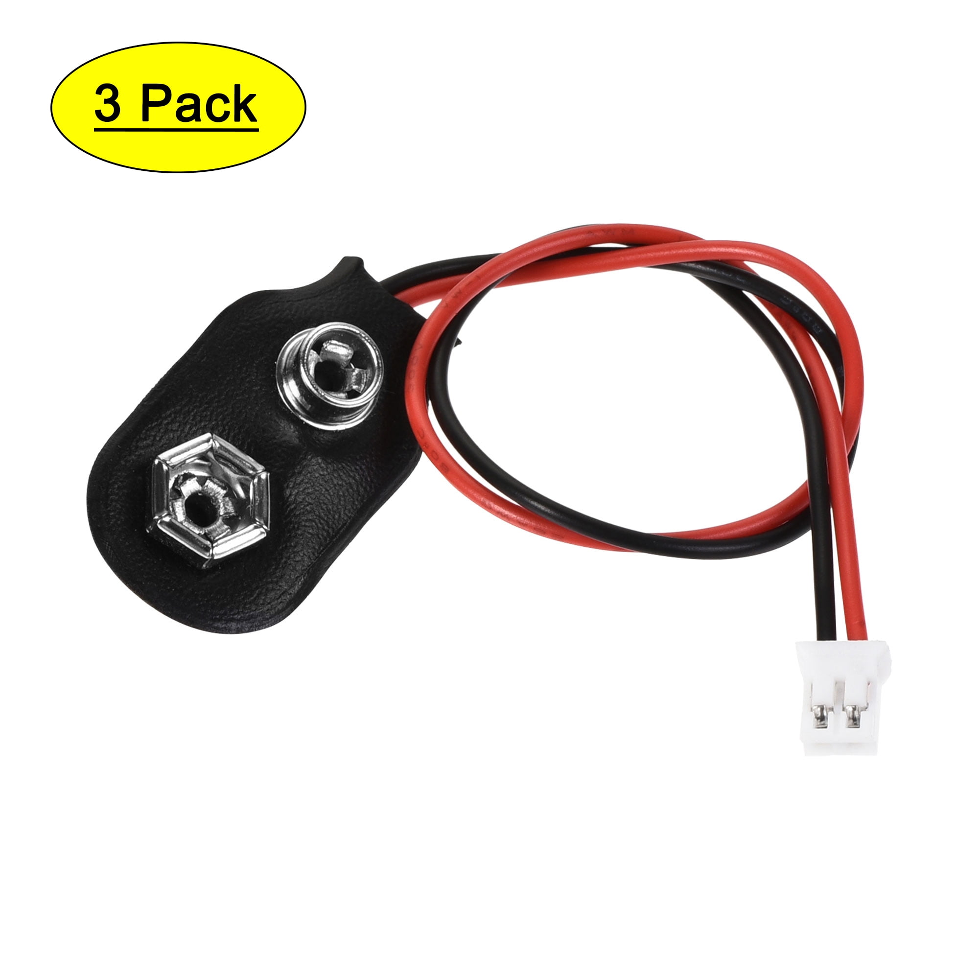 Uxcell 9V Battery Snap Connector I-Type to PH2.0 Connector Test Cable 5 ...