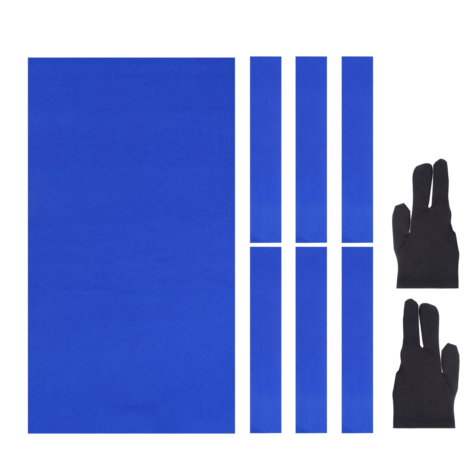 Uxcell 9ft Billiard Cloth Pool Table Felt Kit with 6 Cloth Strips and 2 ...