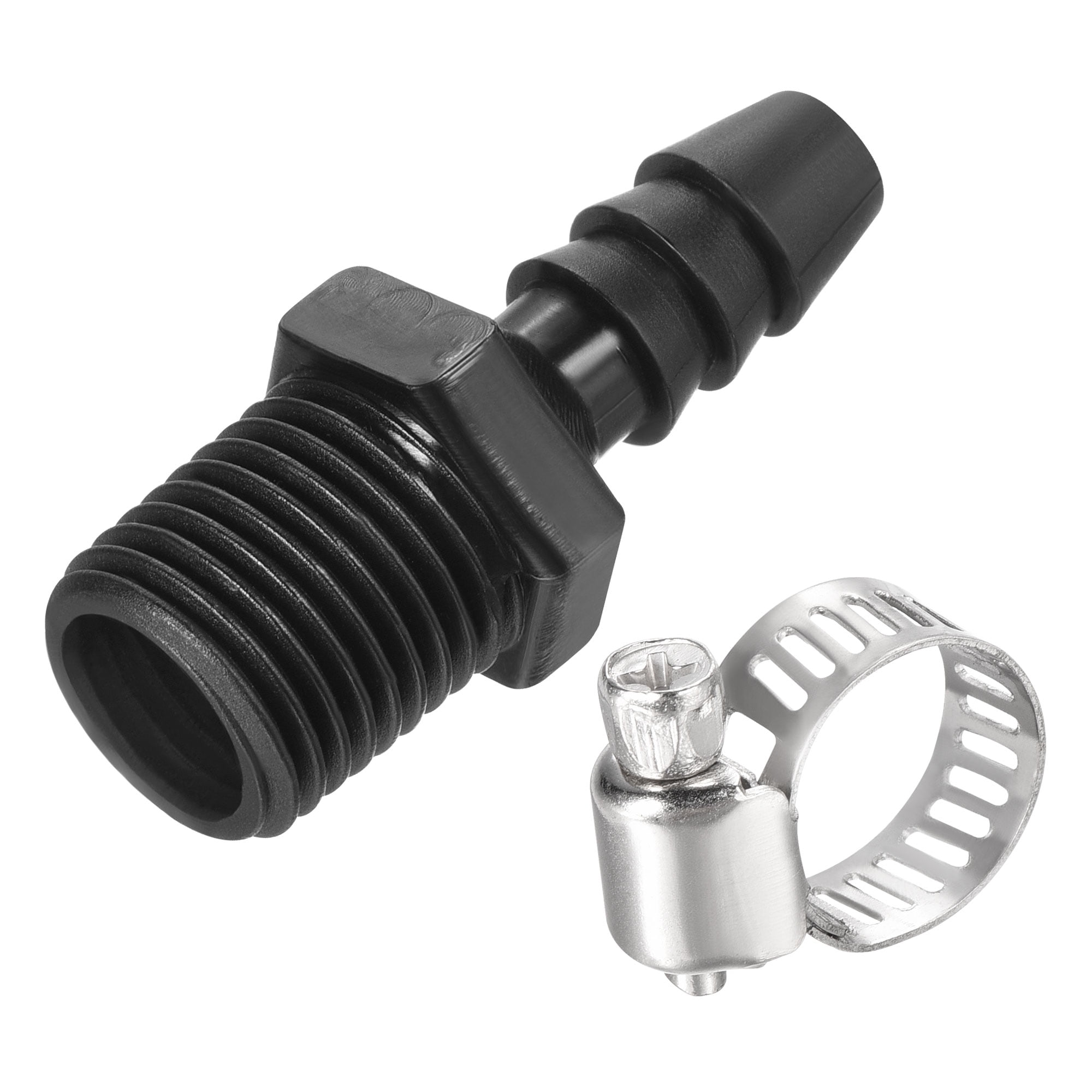 Uxcell 9mm Barb x 1/4NPT Male PE Hose Barb Fitting Connector with 6 ...
