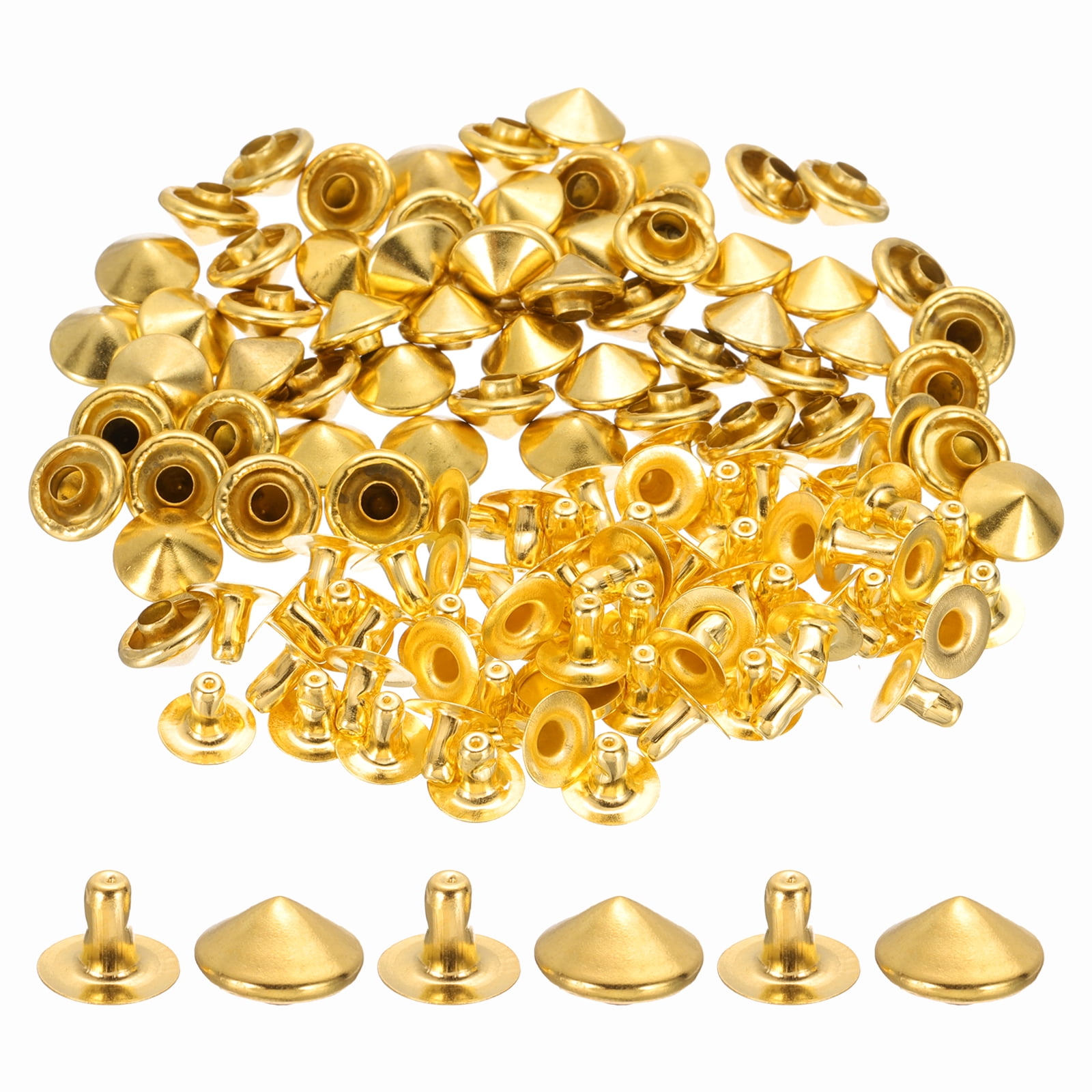 Uxcell 9mm Spike Rivets, 60 Sets Square Studs Rivet Rapid Punk Spikes ...