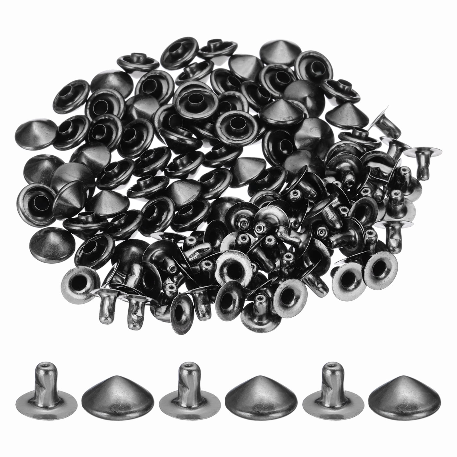 Uxcell 9mm Spike Rivets, 60 Sets Square Studs Rivet Rapid Punk Spikes ...