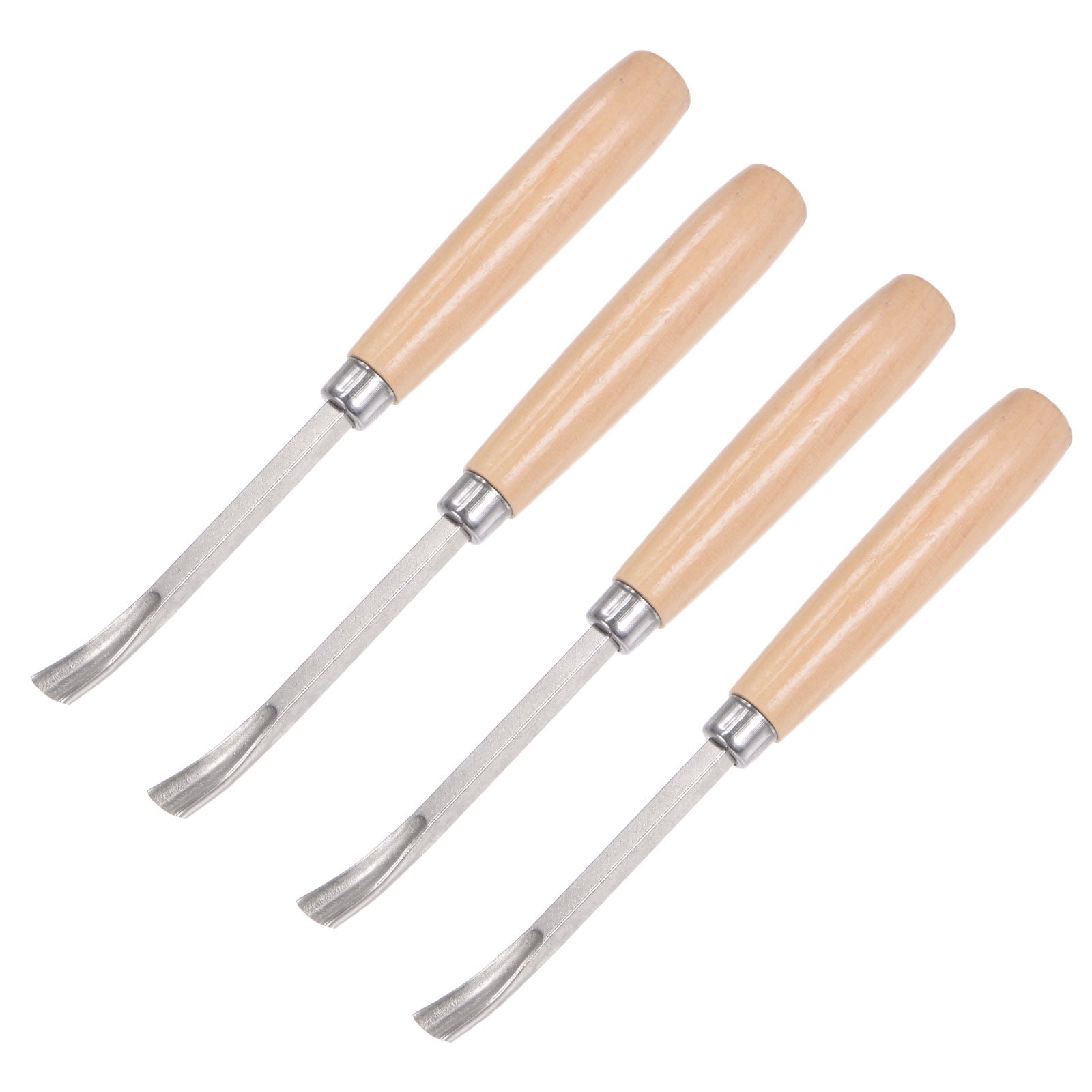 Uxcell 9mm Tip 6.5" Length Carbon Steel Curved Half-round Tip Wood ...