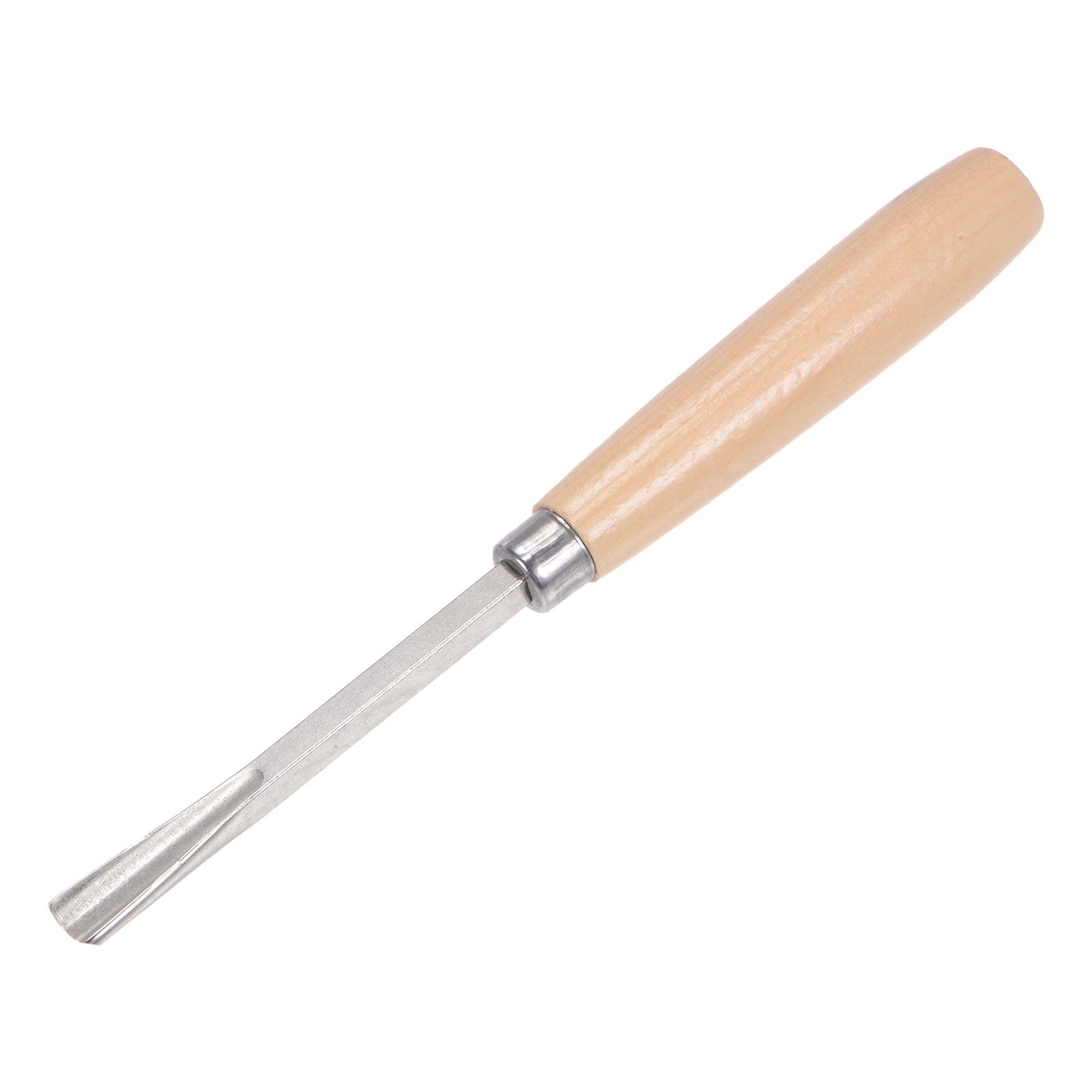 Uxcell 9mm Tip 6.5" Length Carbon Steel Straight Half-round Tip Wood ...