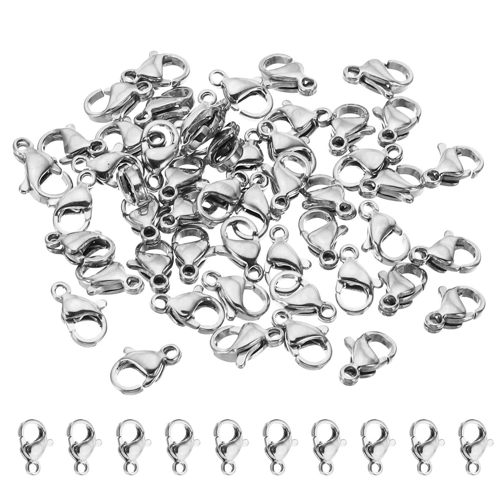 Uxcell 9x6mm Lobster Clasp, 100Pcs 304 Stainless Steel Lobster Claws ...