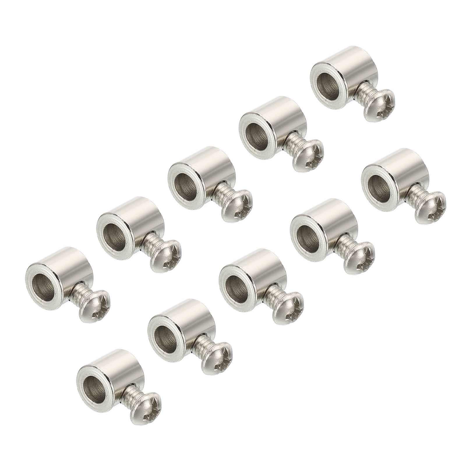 Uxcell 9x8mm Wire Rope Clips 5mm Single Hole Steel Wire Lock Cable ...