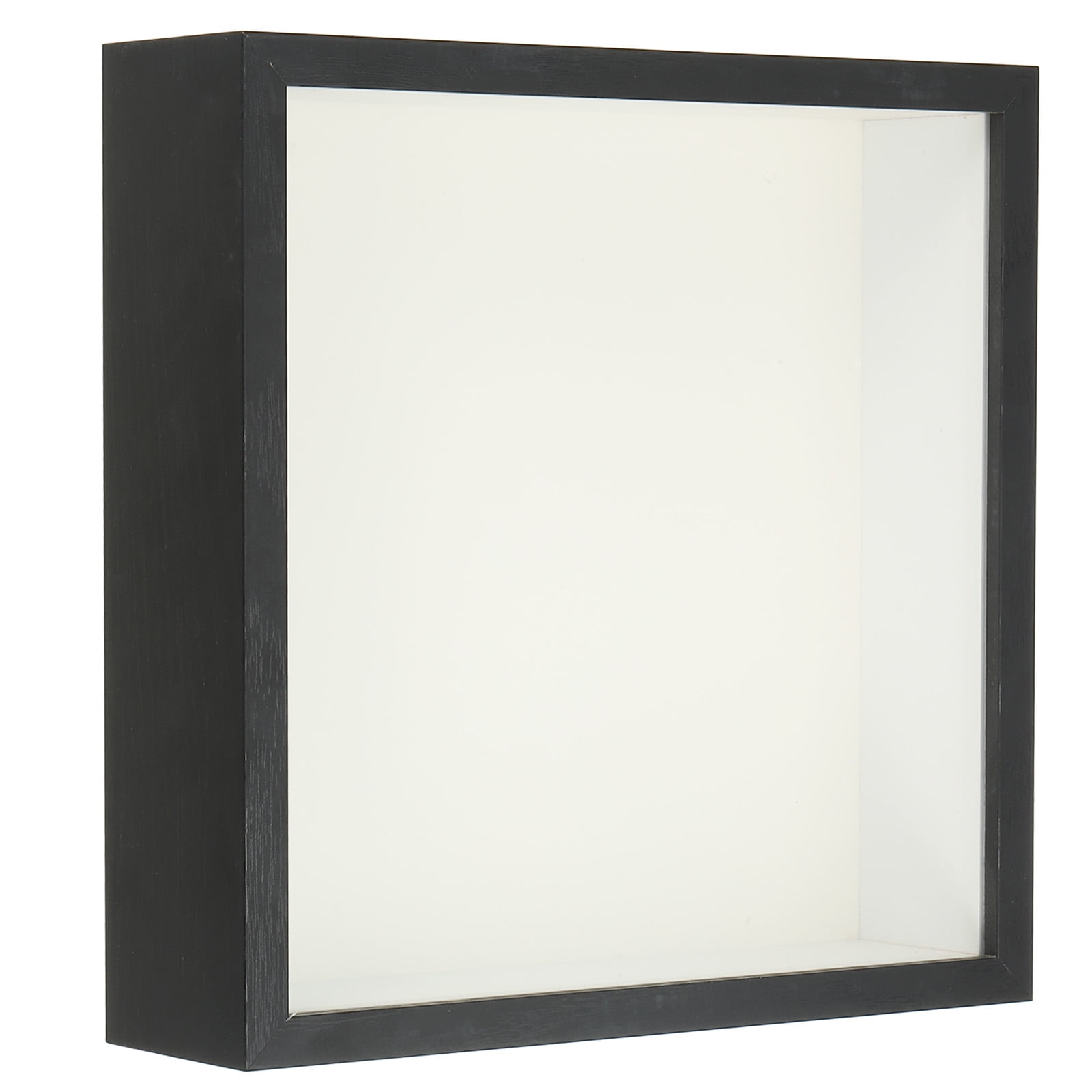 Uxcell 9x9 Shadow Box Frame Wooden Dried Flower Display Stand Floating ...