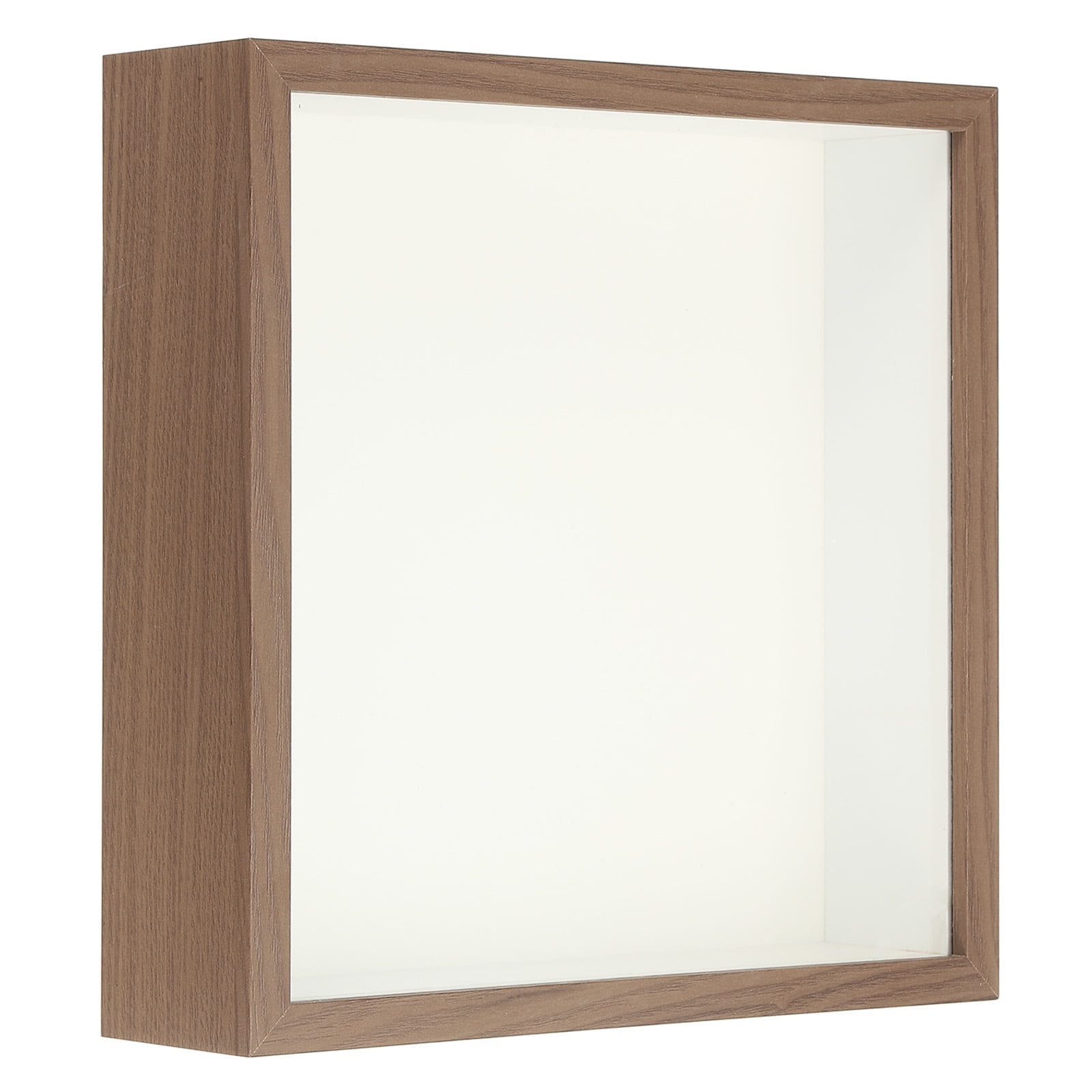 Uxcell 9x9 Shadow Box Frame Wooden Dried Flower Display Stand Floating ...