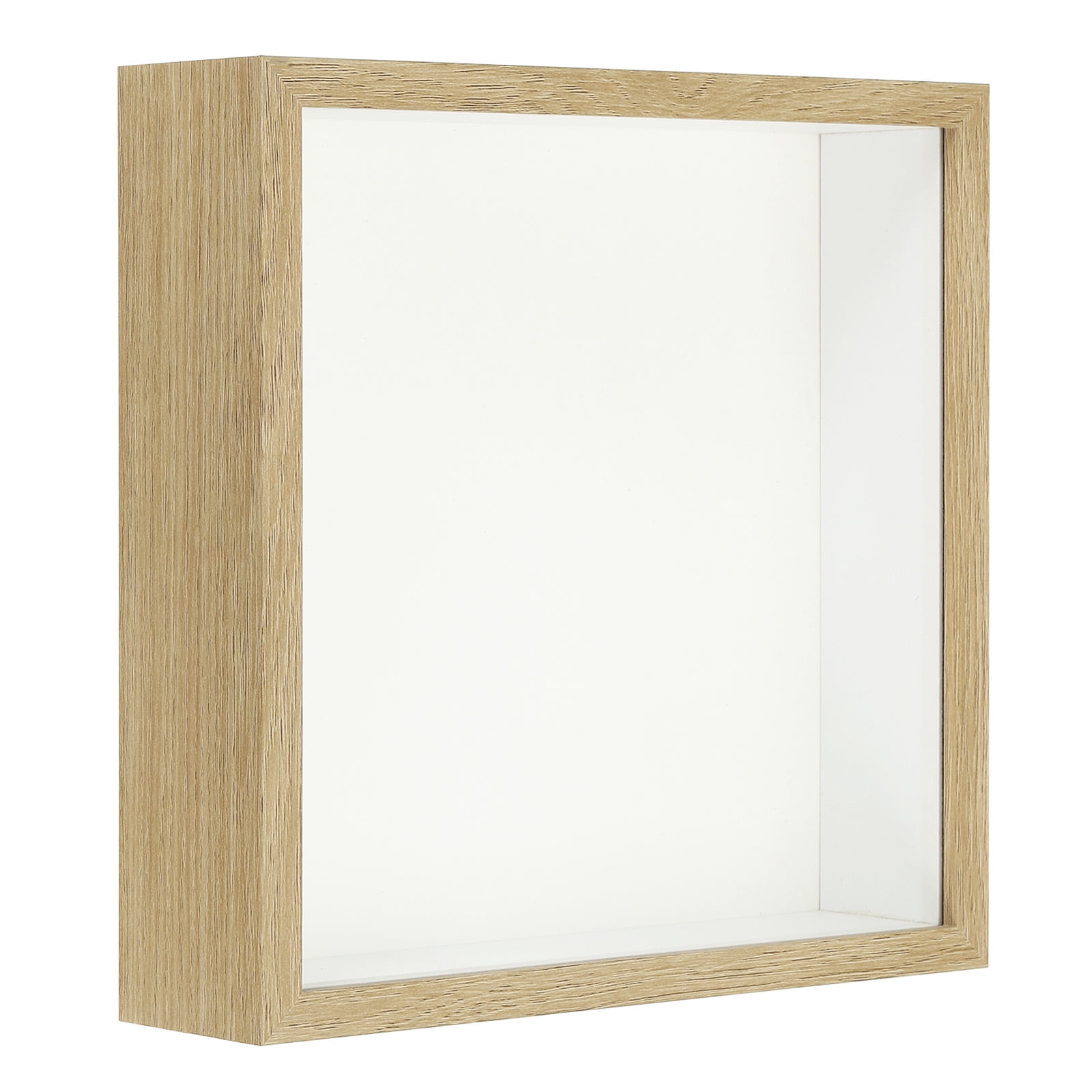 Uxcell 9x9 Shadow Box Frame Wooden Dried Flower Display Stand Floating ...