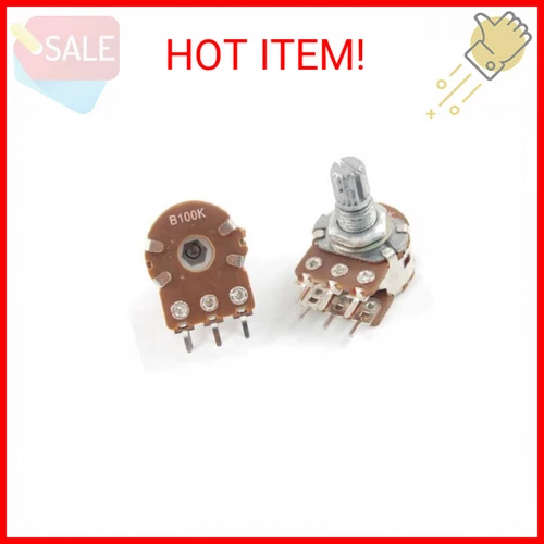 Uxcell A12022200Ux0324 100K Ohm Linear Dual Taper Rotary Potentiometers ...