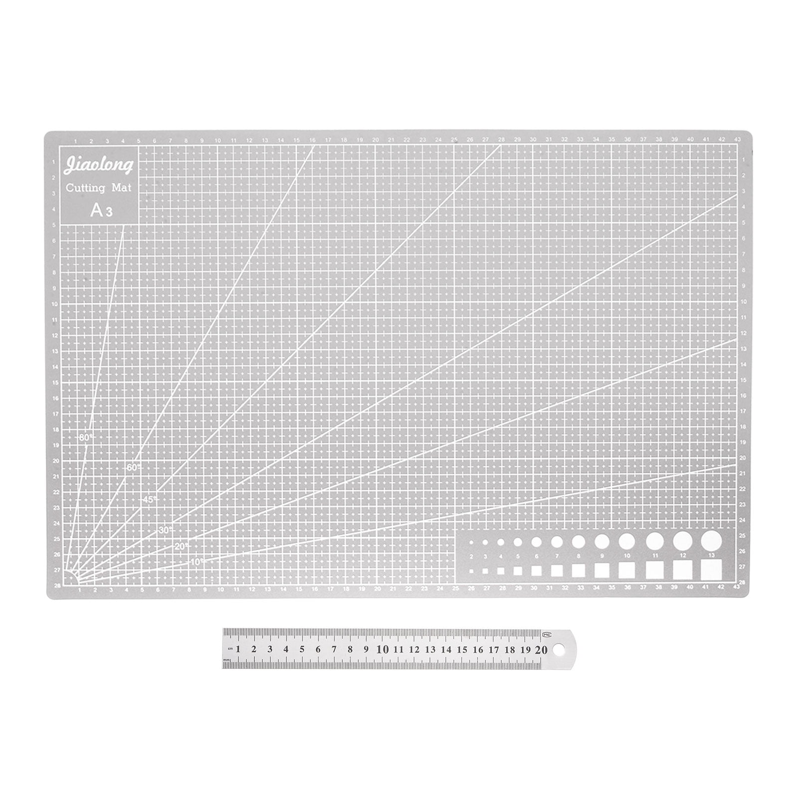 Uxcell A3 Cutting Mat 18" x 12" Grey Craft Mat Non-Slip Cutting Board ...