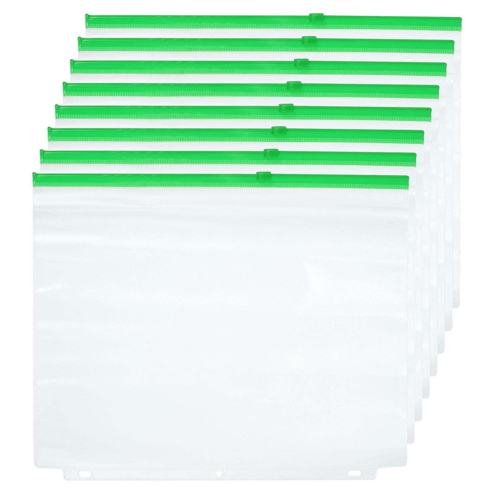 Uxcell A4 Binder Pocket, 8 Pack Letter Size Zipper 3 Holes Binder Pouch ...