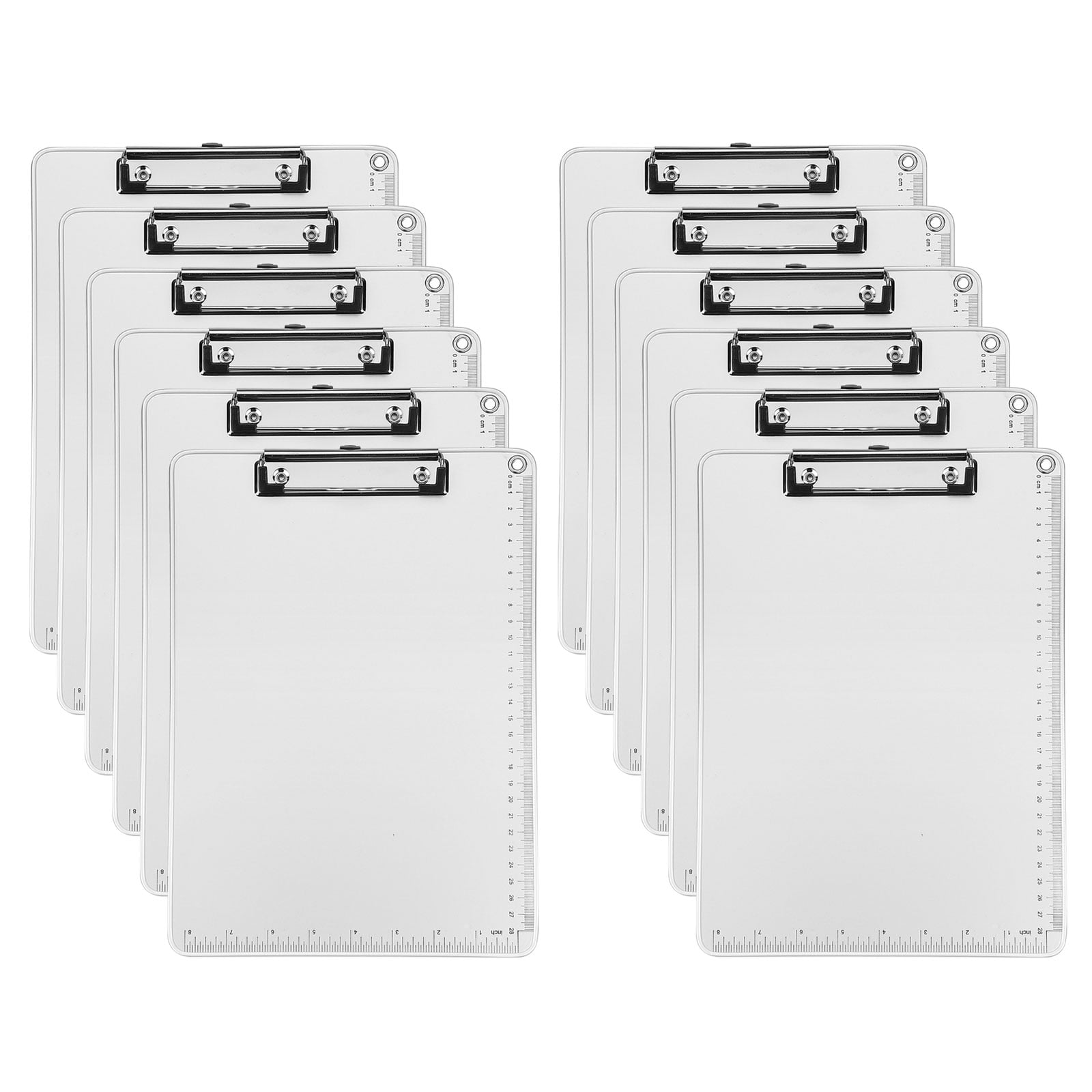 Uxcell A4 Clipboard Metal, 12Pcs Office Clipboard with Aluminum Clip ...