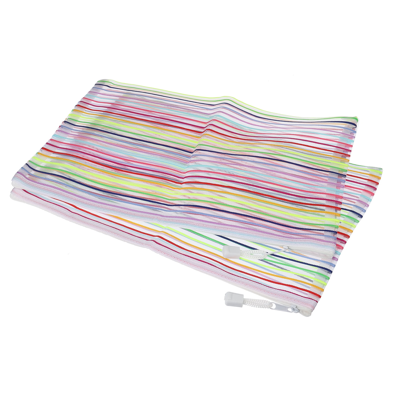 Uxcell A4 Colorful File Bags Storage Organizer Mesh Zipper Pouches ...