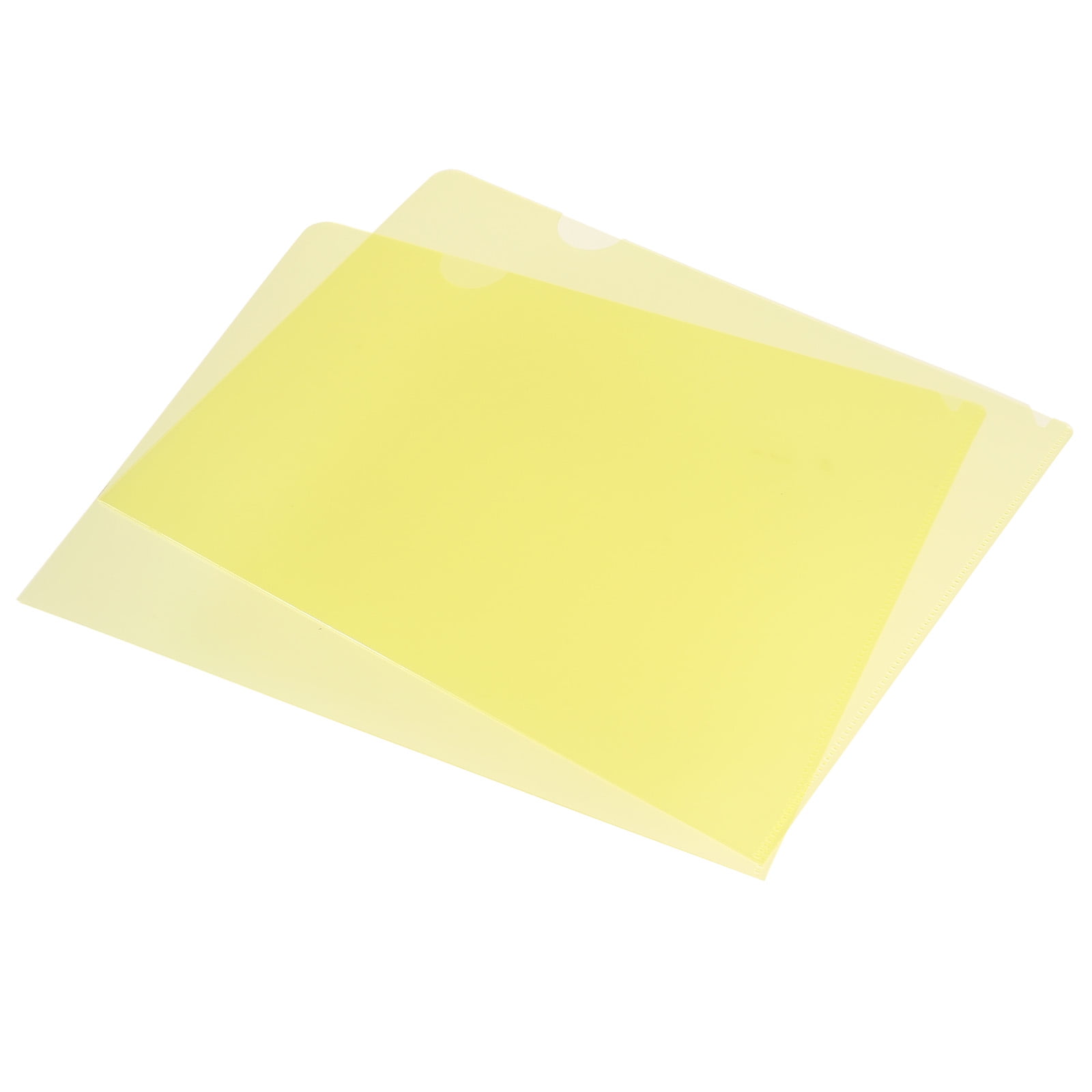 Uxcell A4 Plastic Clear Document Pouch L Type Folders, Yellow 24 Pack ...