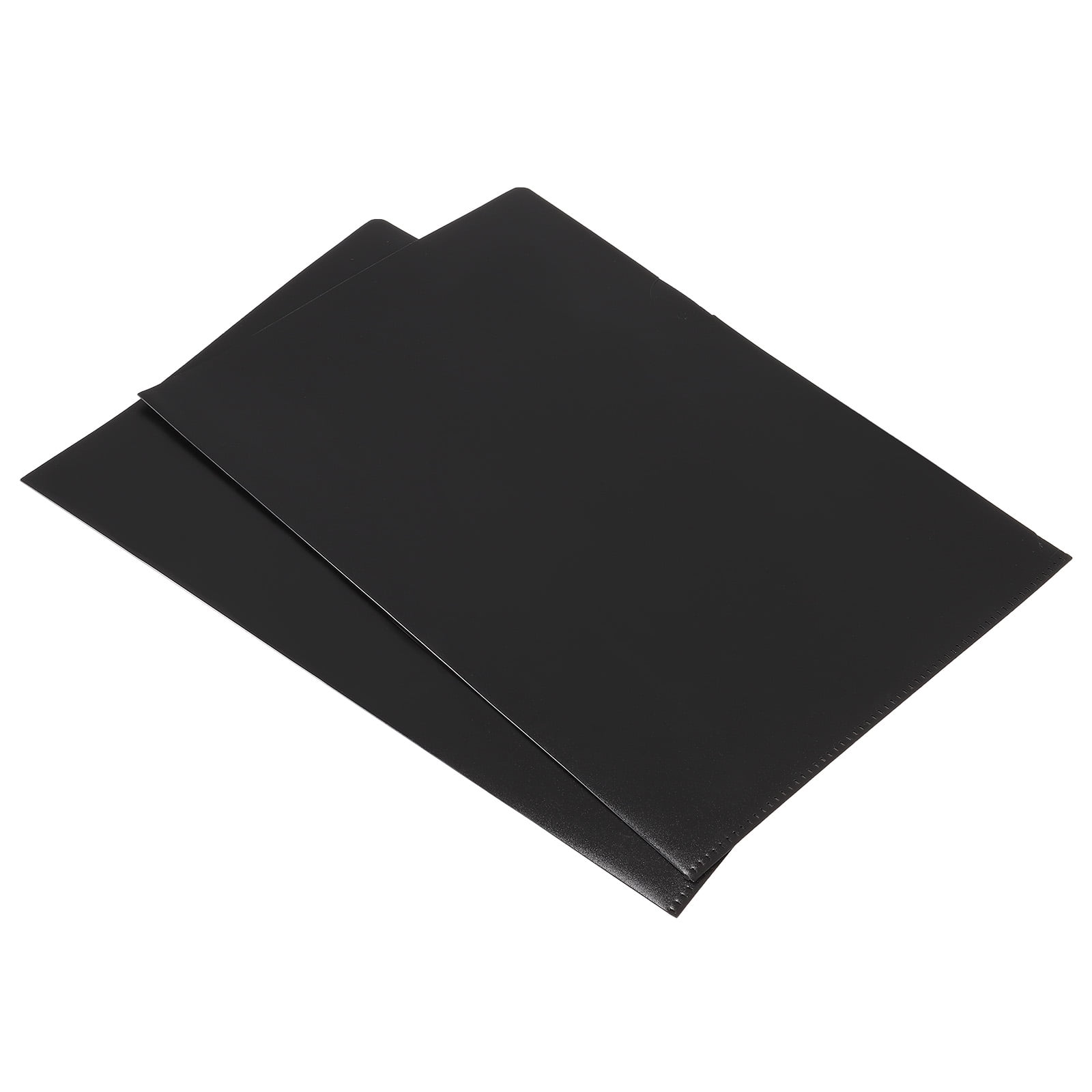 Uxcell A4 Plastic Clear Files Jacket Pocket L Type Folders, Black 6 ...