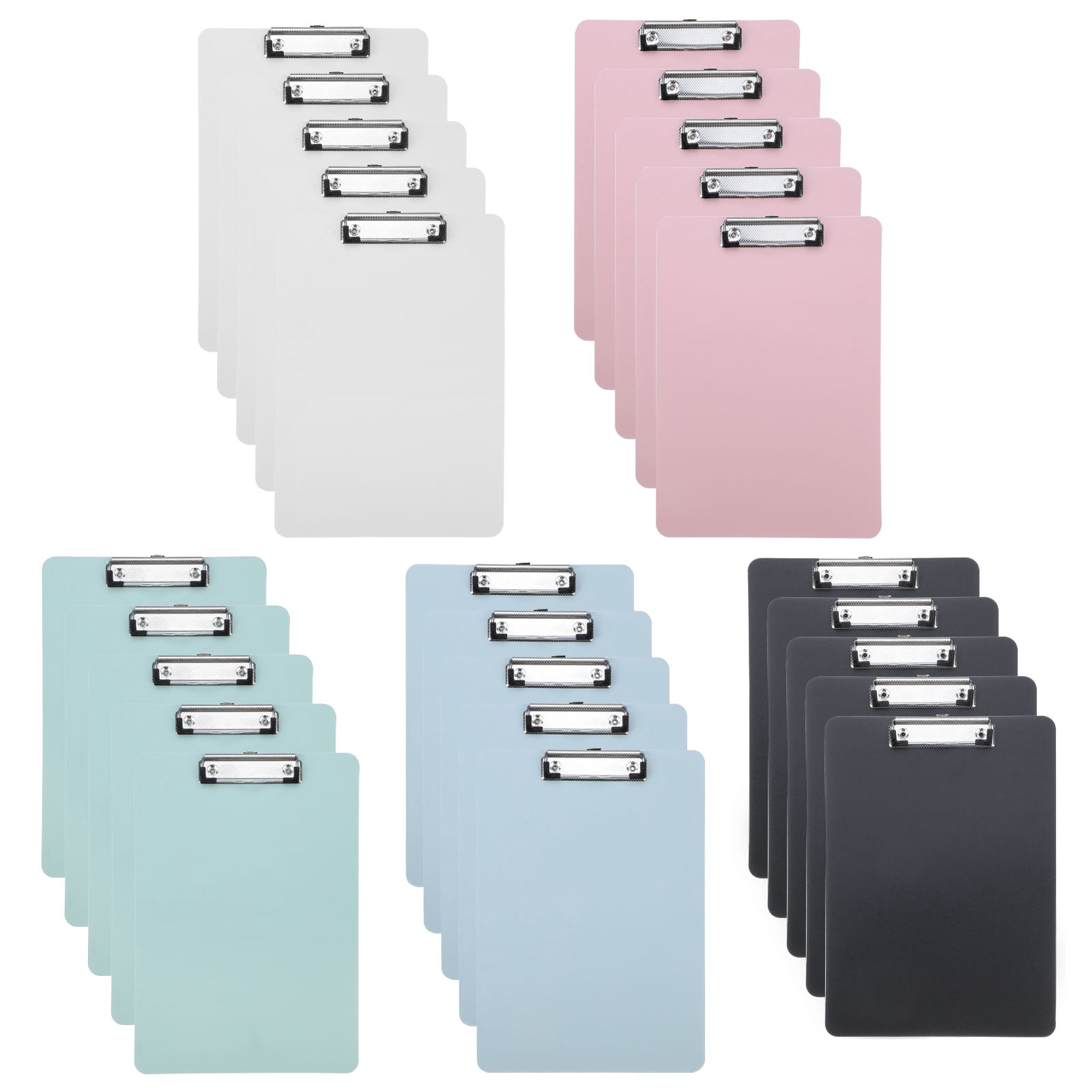 Uxcell A4 Plastic Clipboard, 1Set Office Clipboard with Color Letter ...