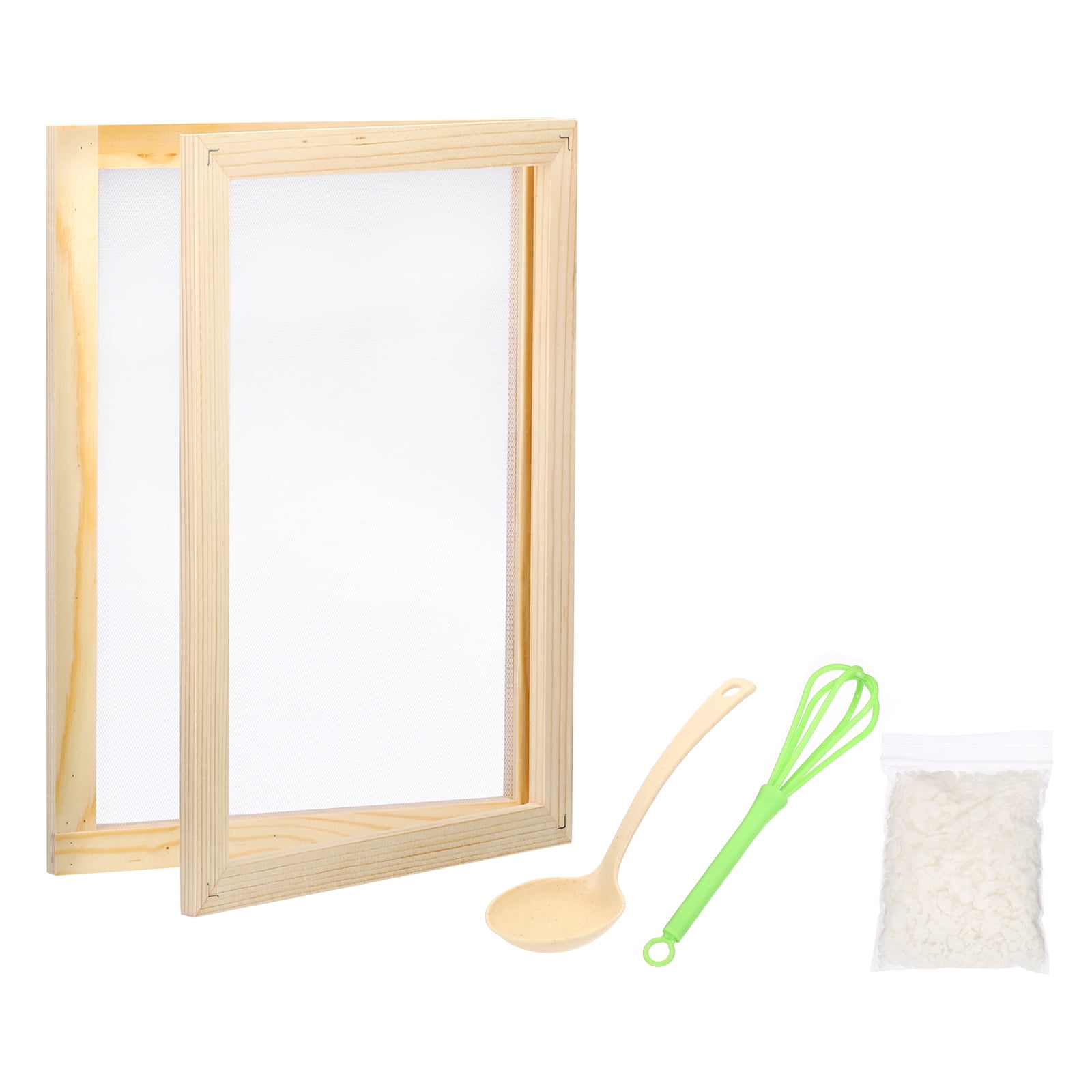 Uxcell A4 Sizes 11.8 x 8.3 Inch 2 in 1 Wooden Paper Making Screen Set ...