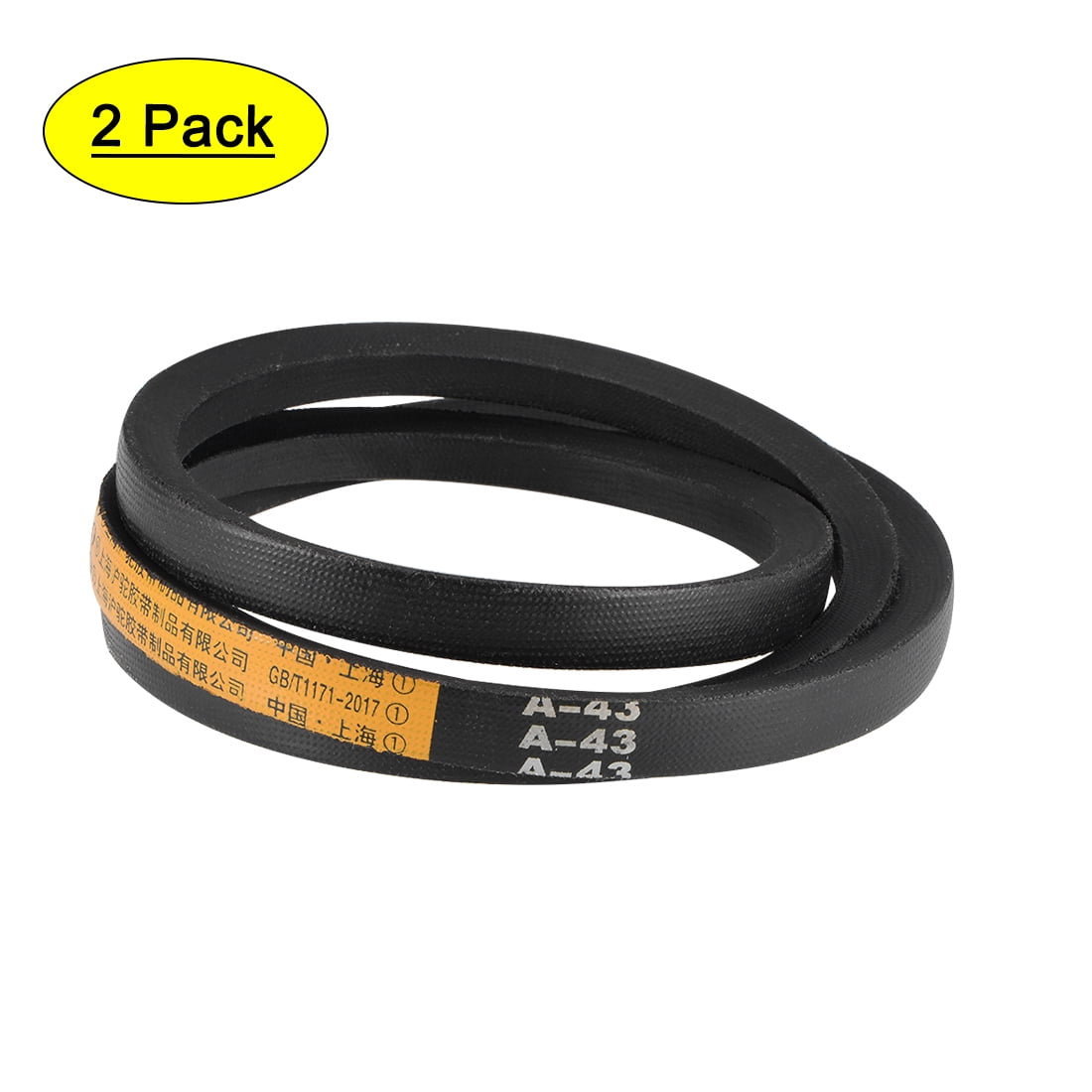 Uxcell A43 V-Belts 43" Mid-Perimeter, A-Section Rubber Drive Belt 2pcs ...