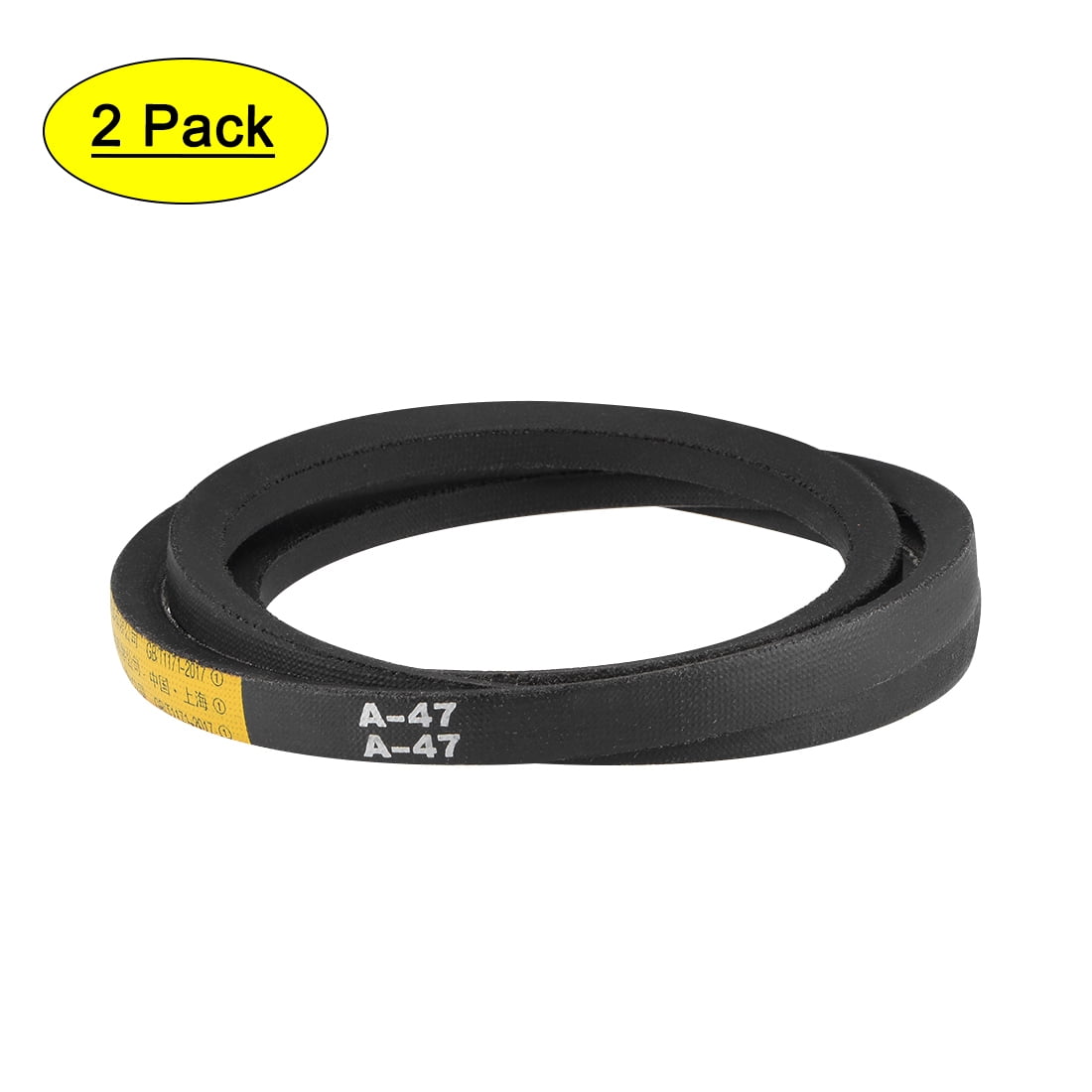 Uxcell A47 V-Belts 47" Mid-Perimeter, A-Section Rubber Drive Belt 2pcs ...
