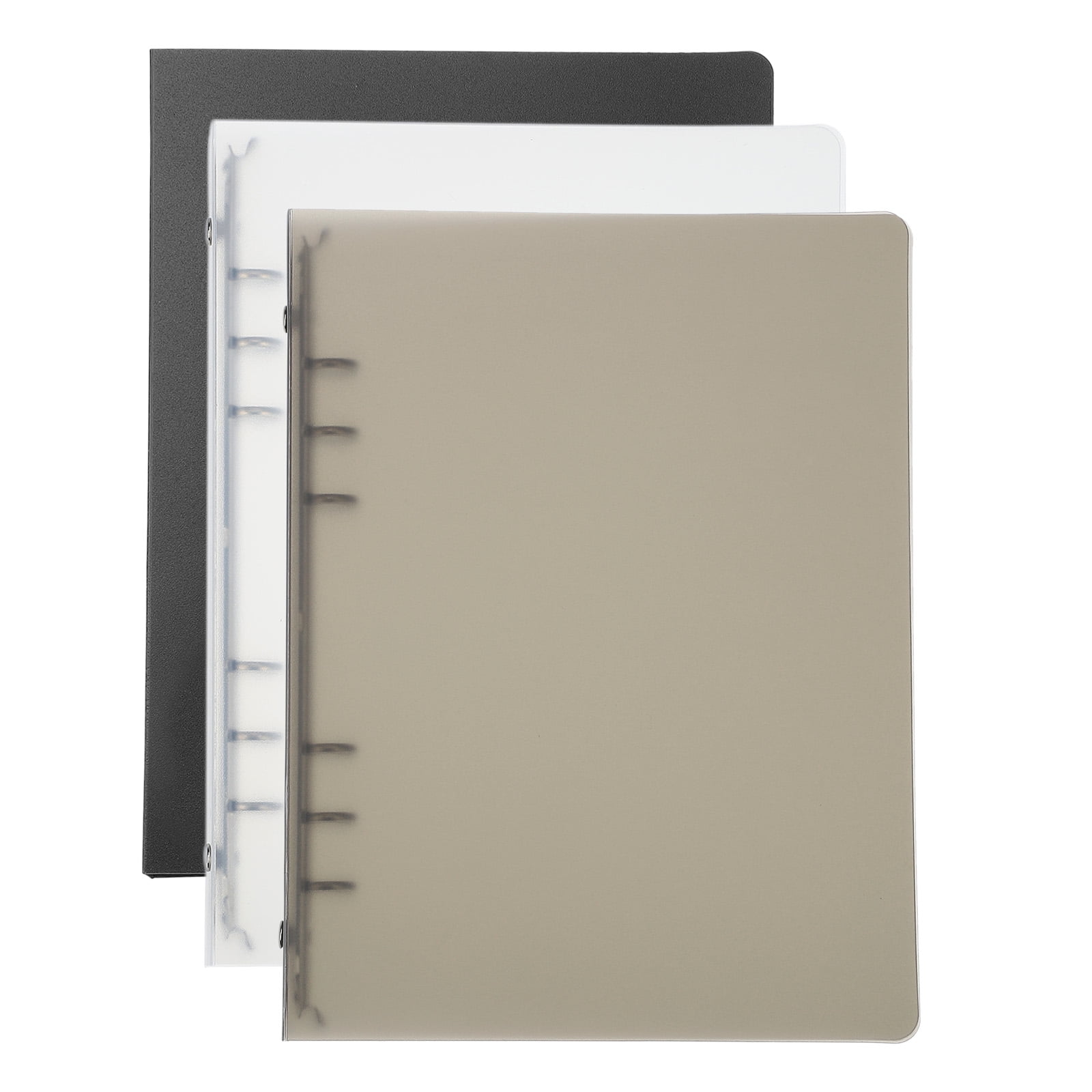 Uxcell A5 Binder Cover, 3 Pcs PP 6 Ring Loose Leaf Binder Protector ...