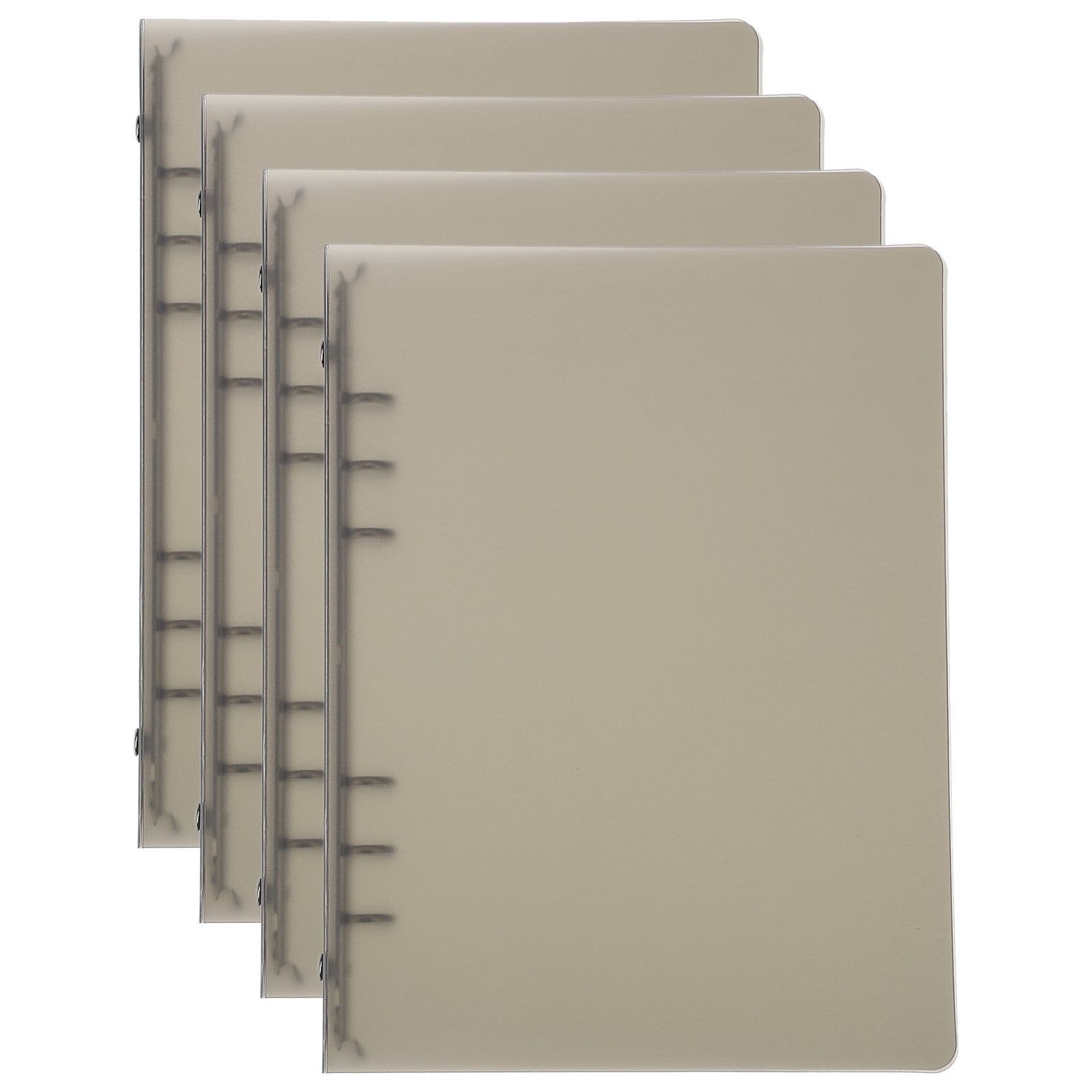 Uxcell A5 Binder Cover, 4 Pcs PP 6 Ring Loose Leaf Binder Protector ...