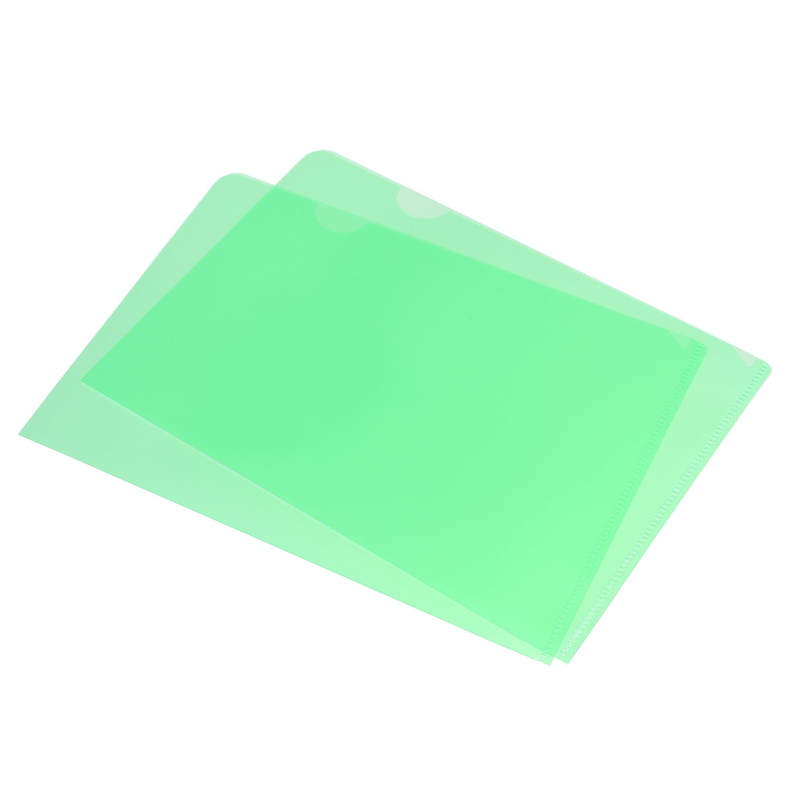 Uxcell A5 Clear Document Pouch Plastic L Type Folders, Green 24 Pack ...