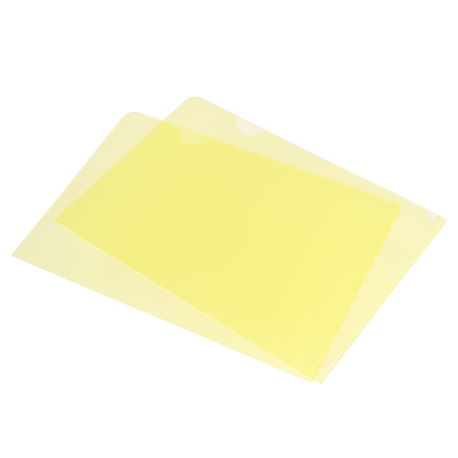 Uxcell A5 Clear Document Pouch Plastic L Type Folders, Yellow 24 Pack ...