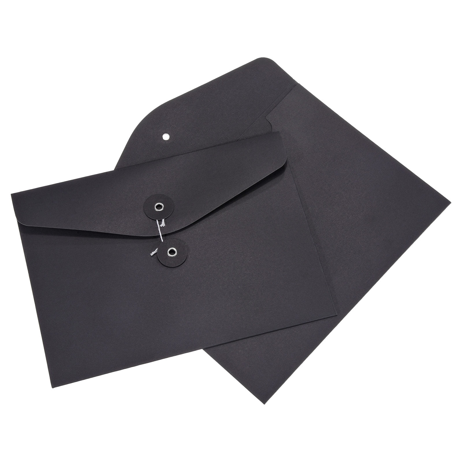 Uxcell A5 Document Filing Envelopes Pocket String File Folders, Black 2 ...
