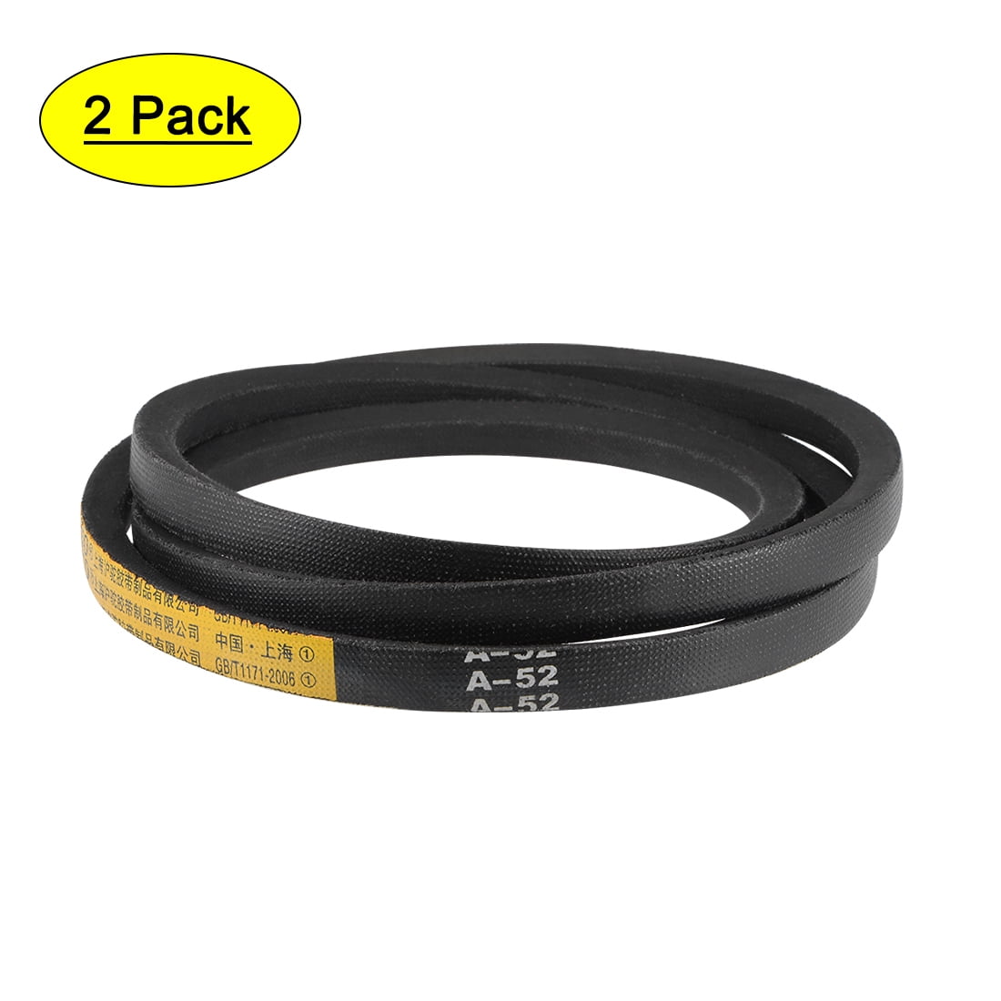 Uxcell A52 V-Belts 52" Mid-Perimeter, A-Section Rubber Drive Belt 2pcs ...