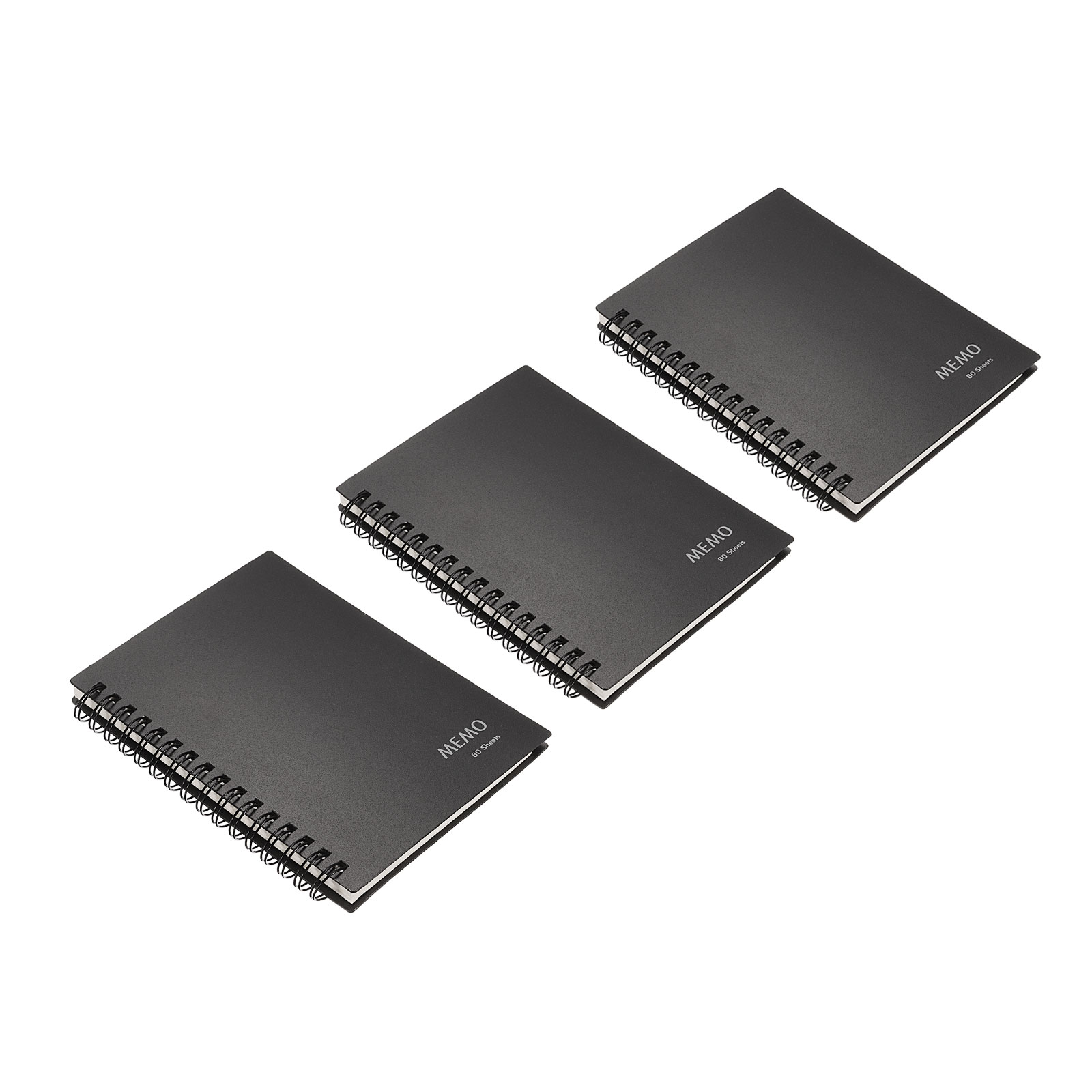 Uxcell A6 Memo Pad 4x6 Inch 80 Sheets Ruled Paper Spiral Notebook ...